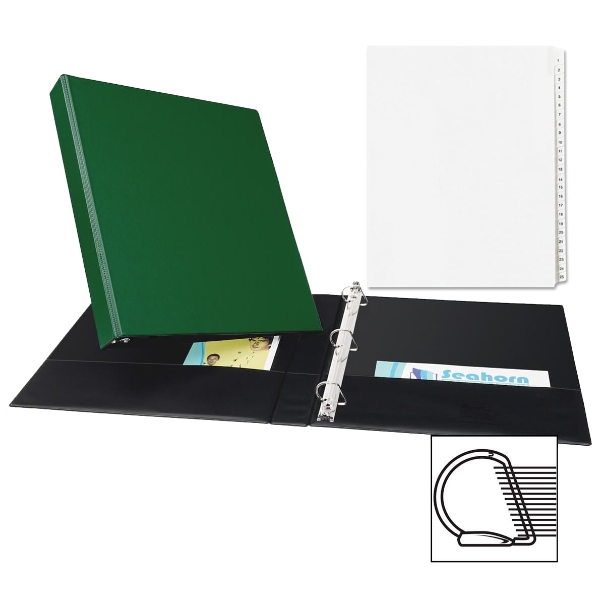 Avery Durable Round-Ring Reference Binders and Avery Side Tab Collated ...