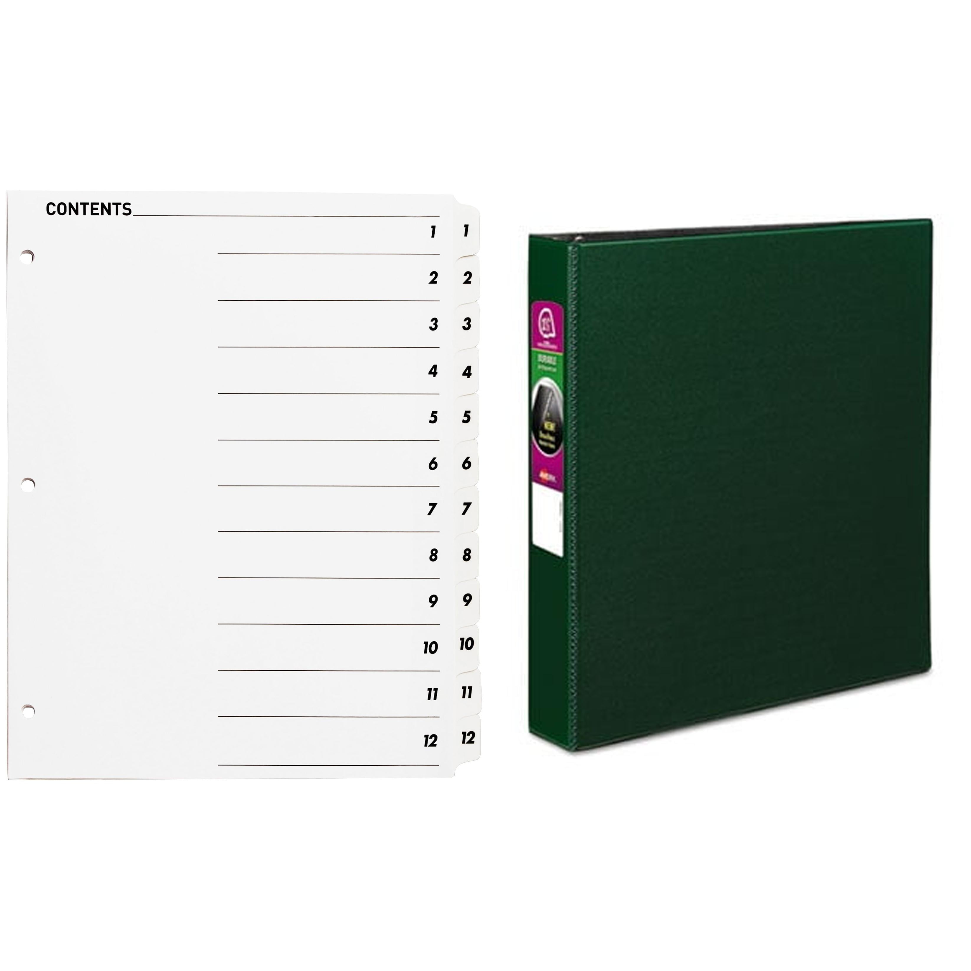 Avery Durable Round-Ring Reference Binders and Sparco Quick Index ...