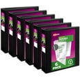 Avery Durable View 3 Ring Binder, 3 Inch Slant Rings, 6 Black Binders ...
