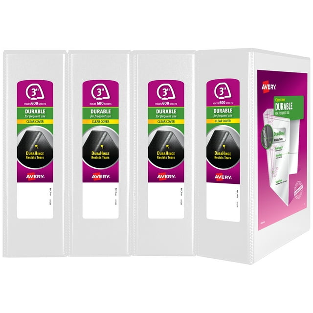 Avery Durable View Binder Set with 3 Inch Slant Rings, Tear-Resistant ...