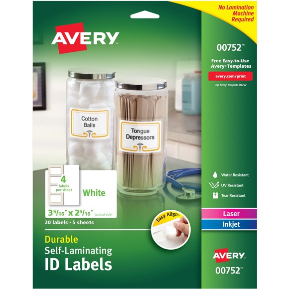 Avery Self Adhesive Laminating Sheets