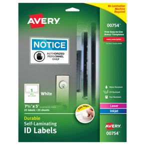 Avery Self Adhesive Laminating Sheets