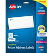 Avery, Address Labels, 1-1/3" x 4" , White, 1,400ct - Walmart.com