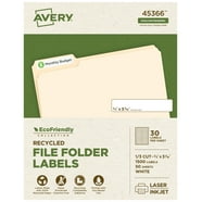 Avery Printable Inkjet & Laser Mailing Address Labels, 1-1/3" x 4", (2 ...