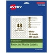 Avery EcoFriendly Barbell Labels, 1/2" x 2-1/2", 4,500ct - Walmart.com