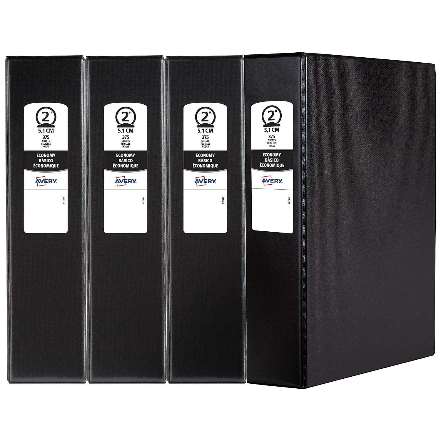 Avery Economy 2 3-Ring Non-View Binder Black 03501CT - Walmart.com