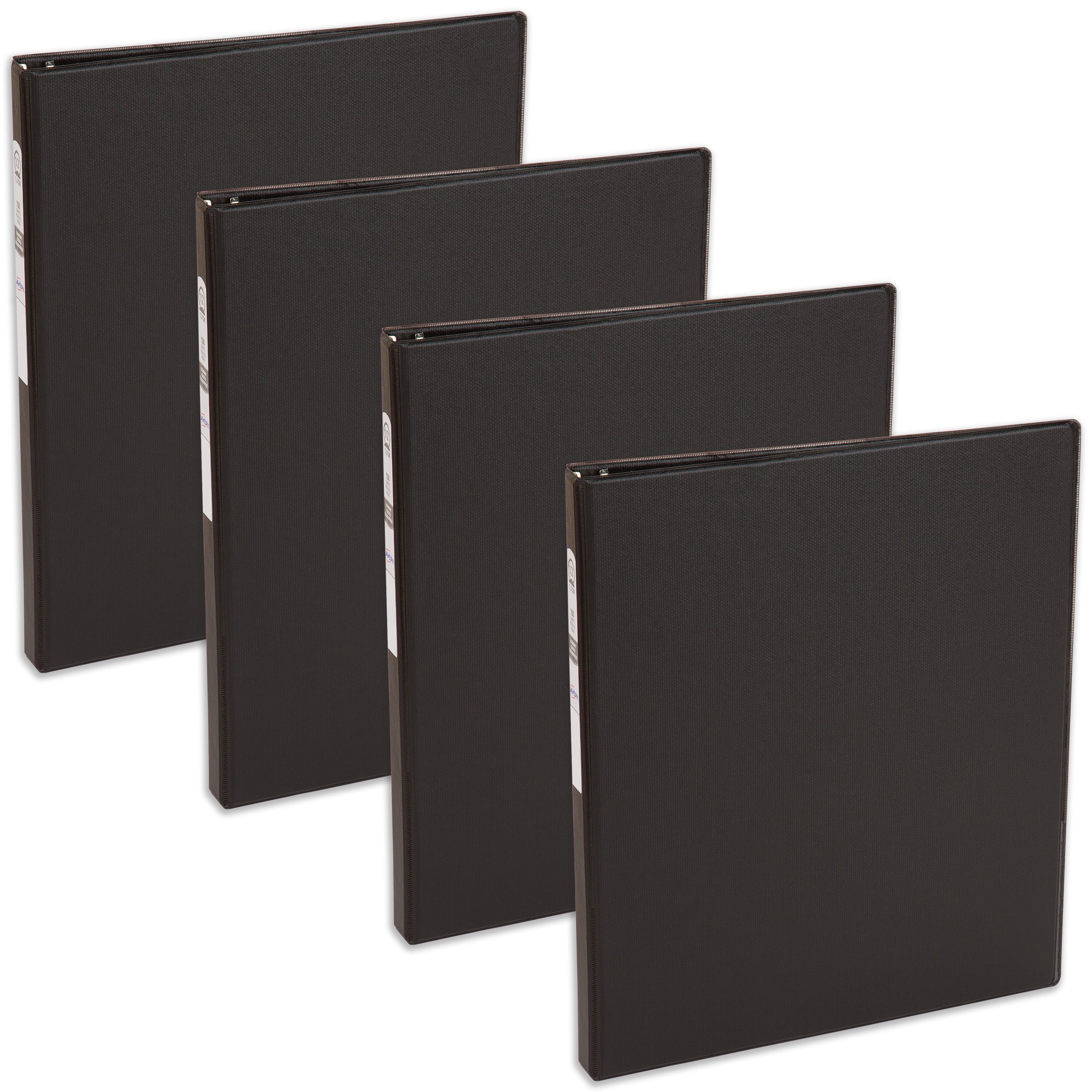 Avery Economy 1/2 inch 3 Ring Binder, Black, 4 Pack, Tear-Resistant ...