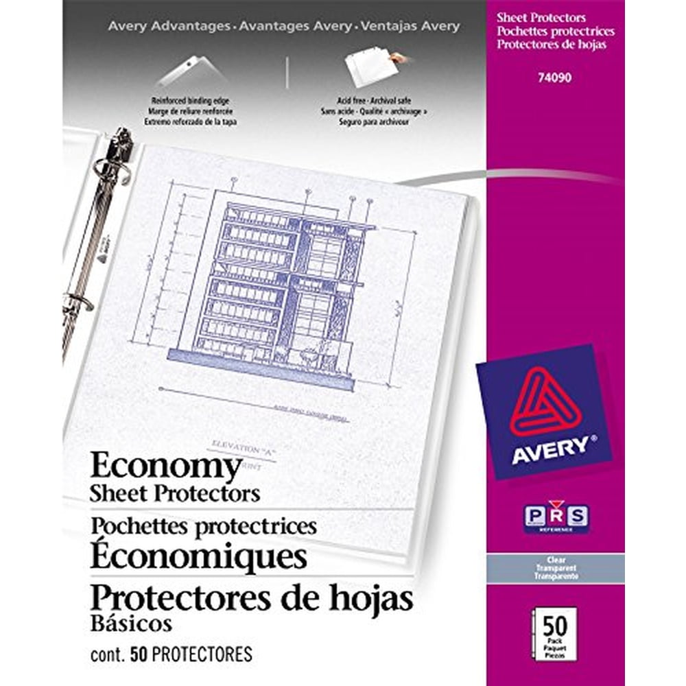 Avery Economy Sheet Protectors Clear (74090) (Pack of 10) - Walmart.com