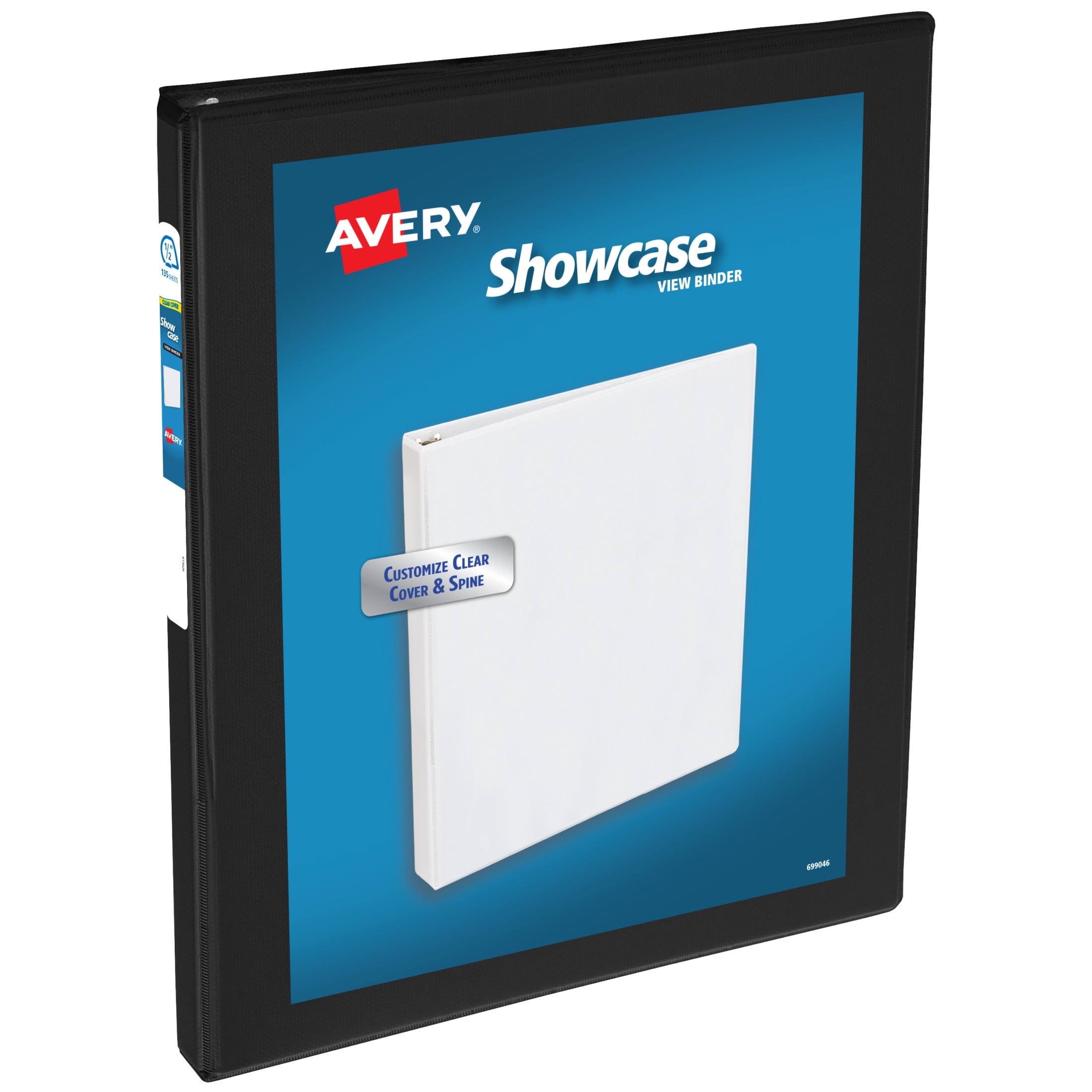 Avery Showcase Standard View Binder, 0.5" Slant Rings, Black (19550 ...