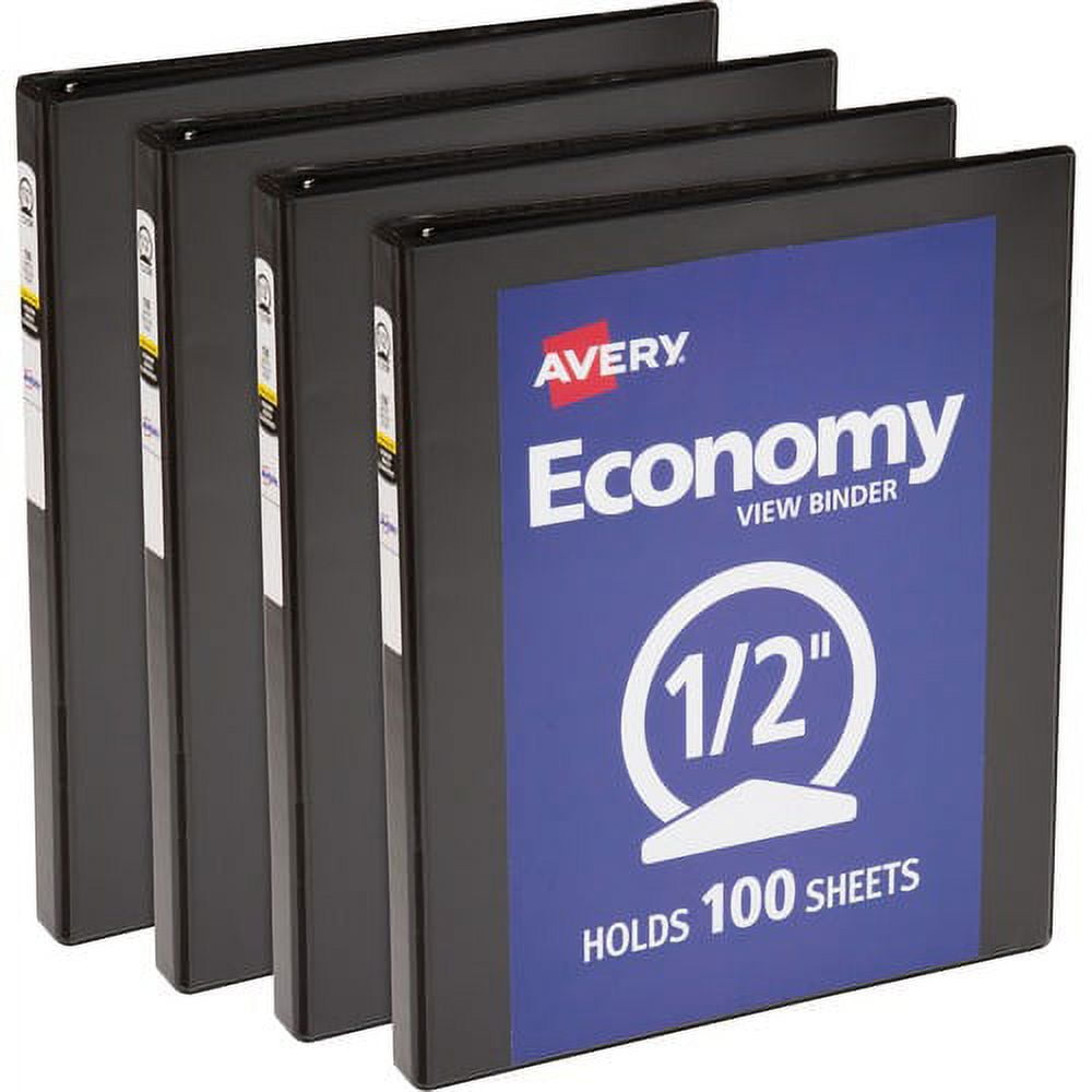 Avery® Economy View Binder - 1/2" Binder Capacity - Letter - 8 1/2" x ...