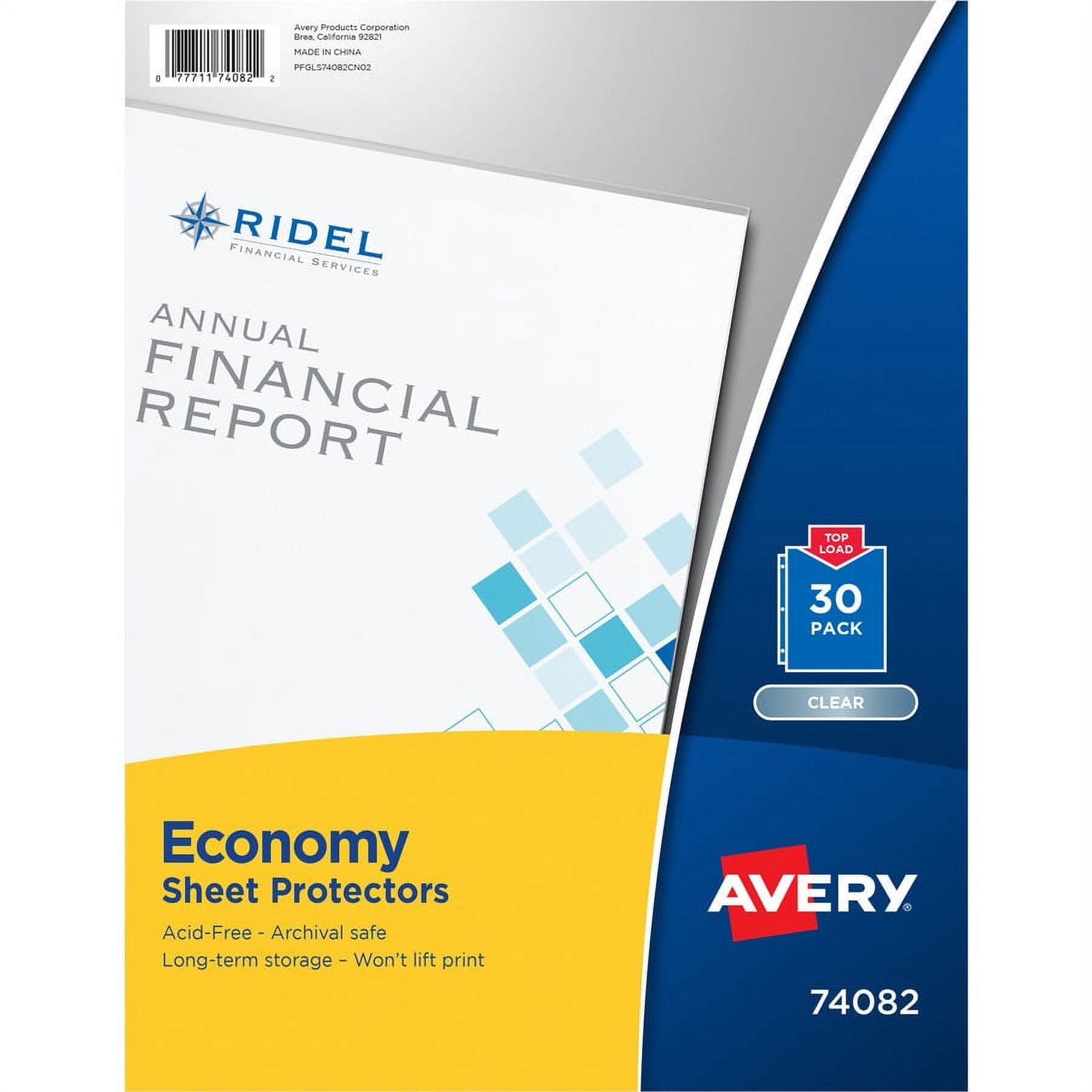 Avery® Economy-Weight Sheet Protectors - For Letter 8 1/2" x 11" Sheet ...