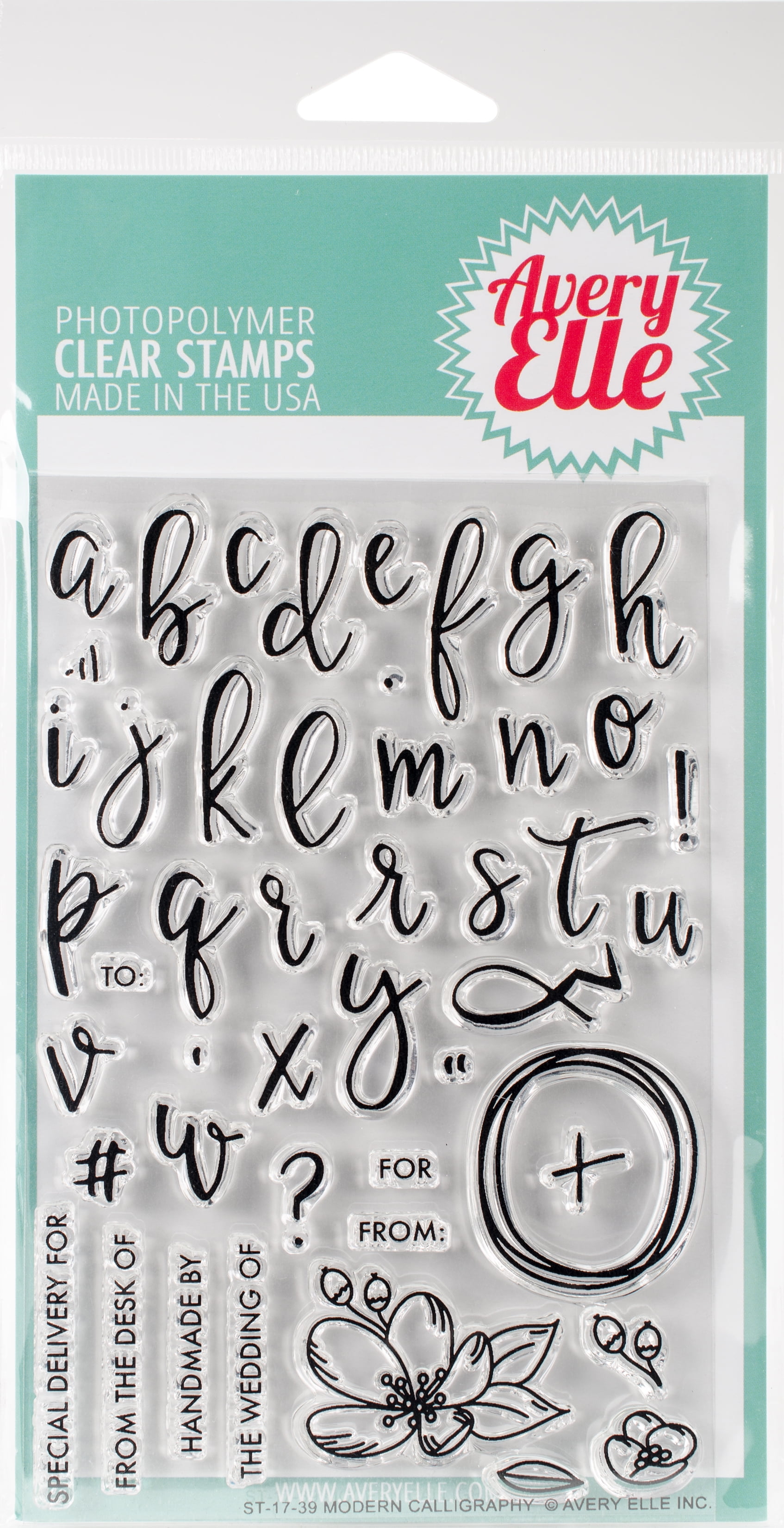 Avery Elle Clear Stamp Set 4"X6" Modern Calligraphy - Walmart.com