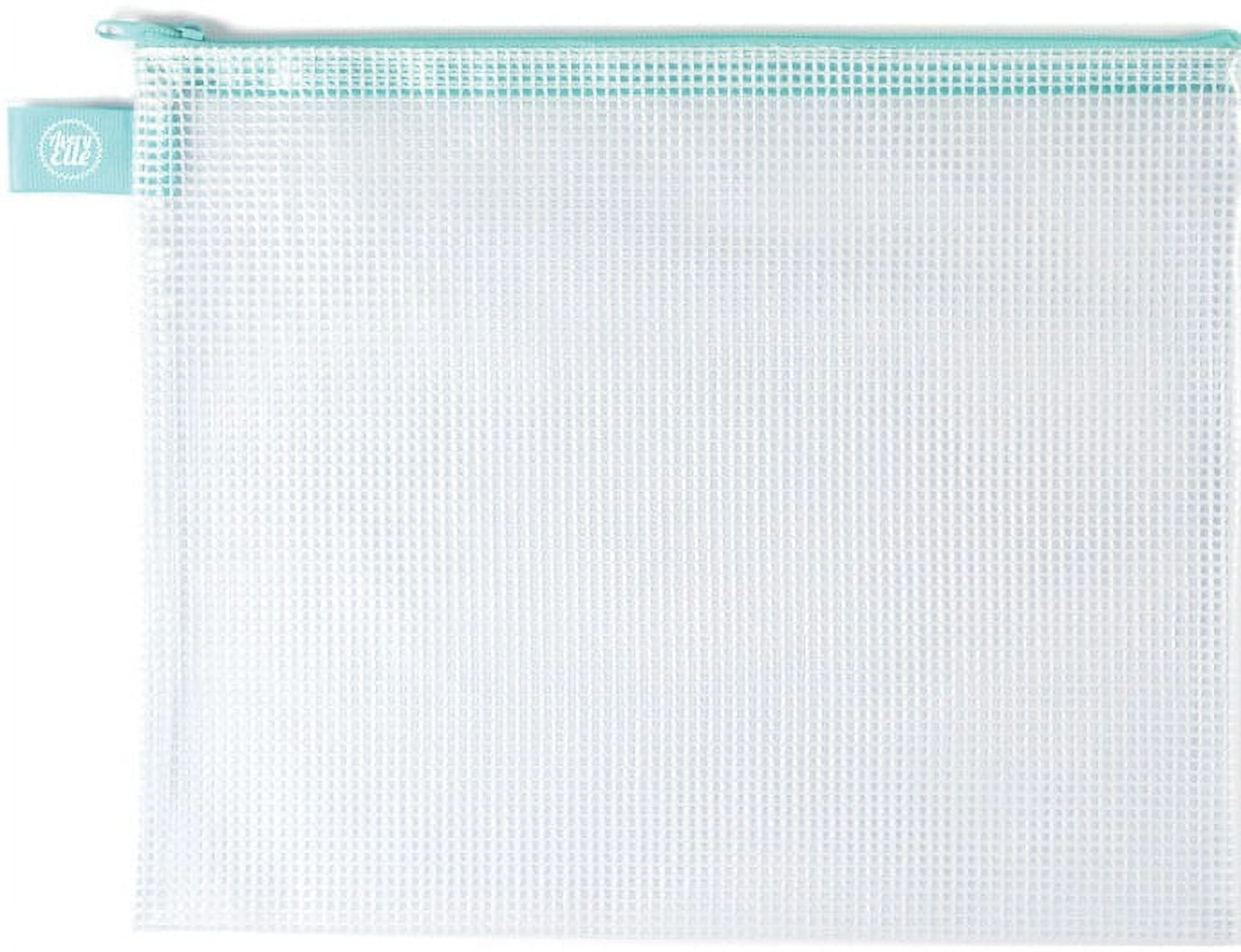 Avery Elle Zippered Vinyl Mesh Pouch-Aqua-Small - Walmart.com