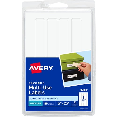 Avery® Erasable Multi-Use Labels - 7/8" Height x 2 7/8" Width ...