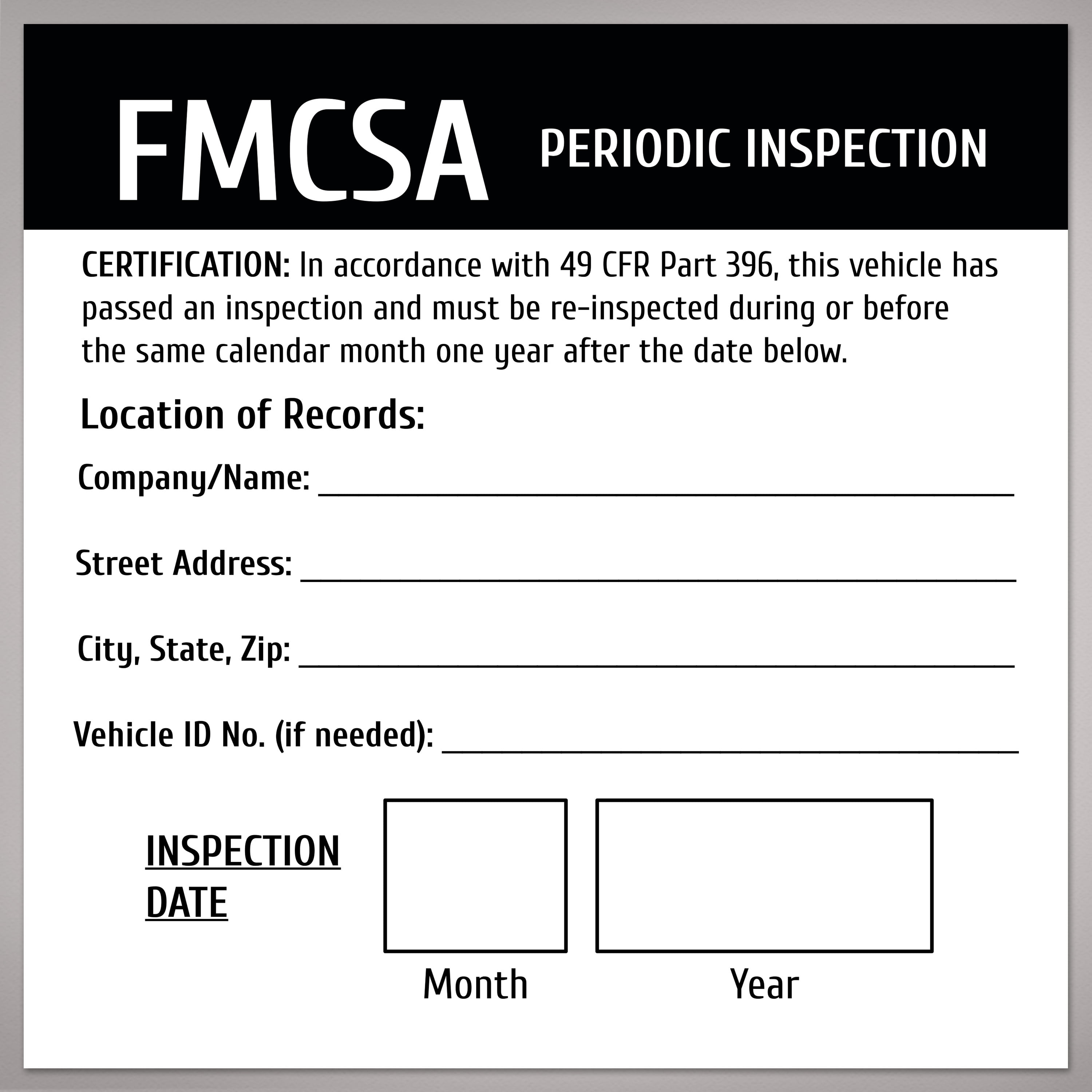 Avery FMCA Periodic Inspection Stickers, 4" x 4", 20 Total - Walmart.com