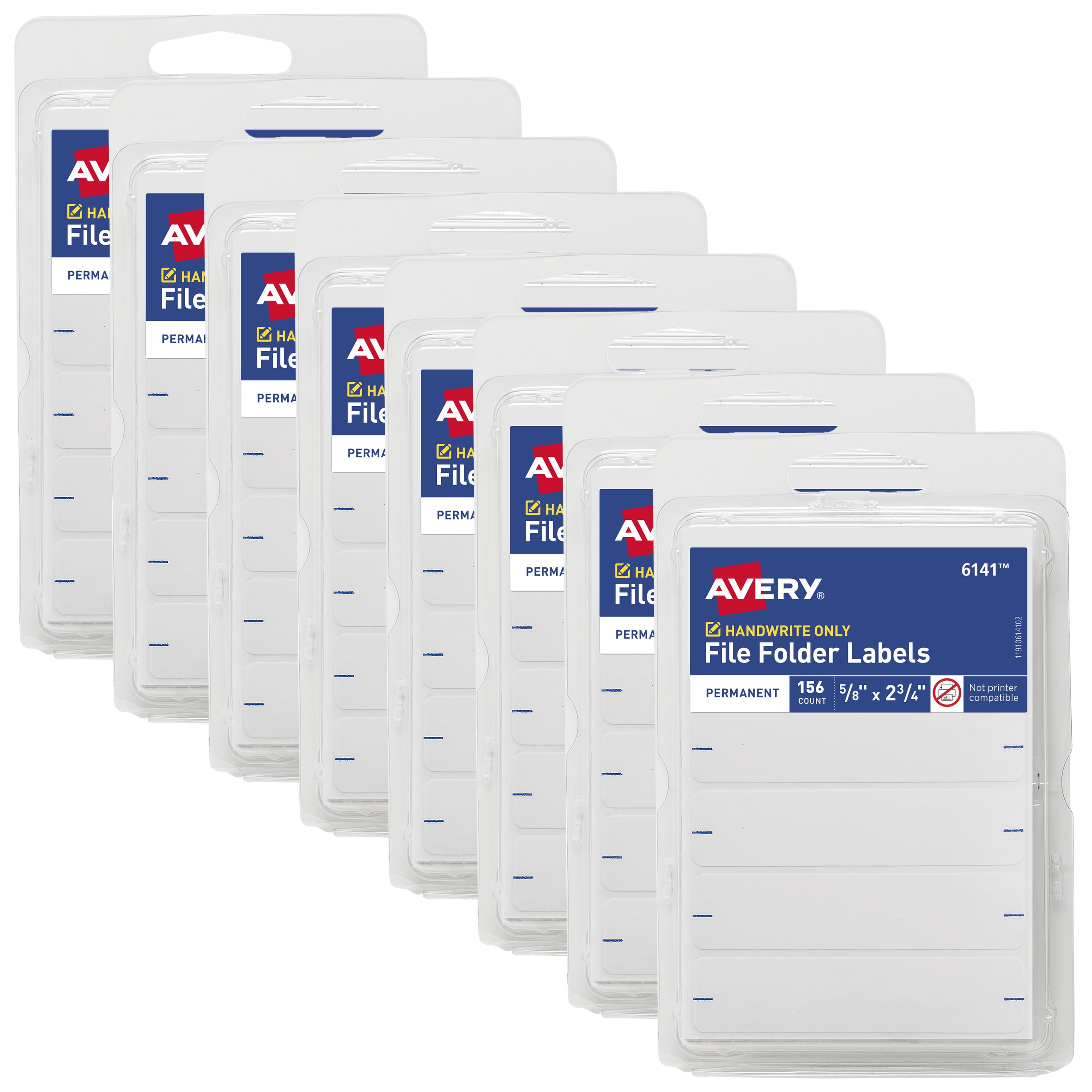 Avery File Folder Labels, 5/8" x 2-3/4", White, 8 Packs (21925 ...