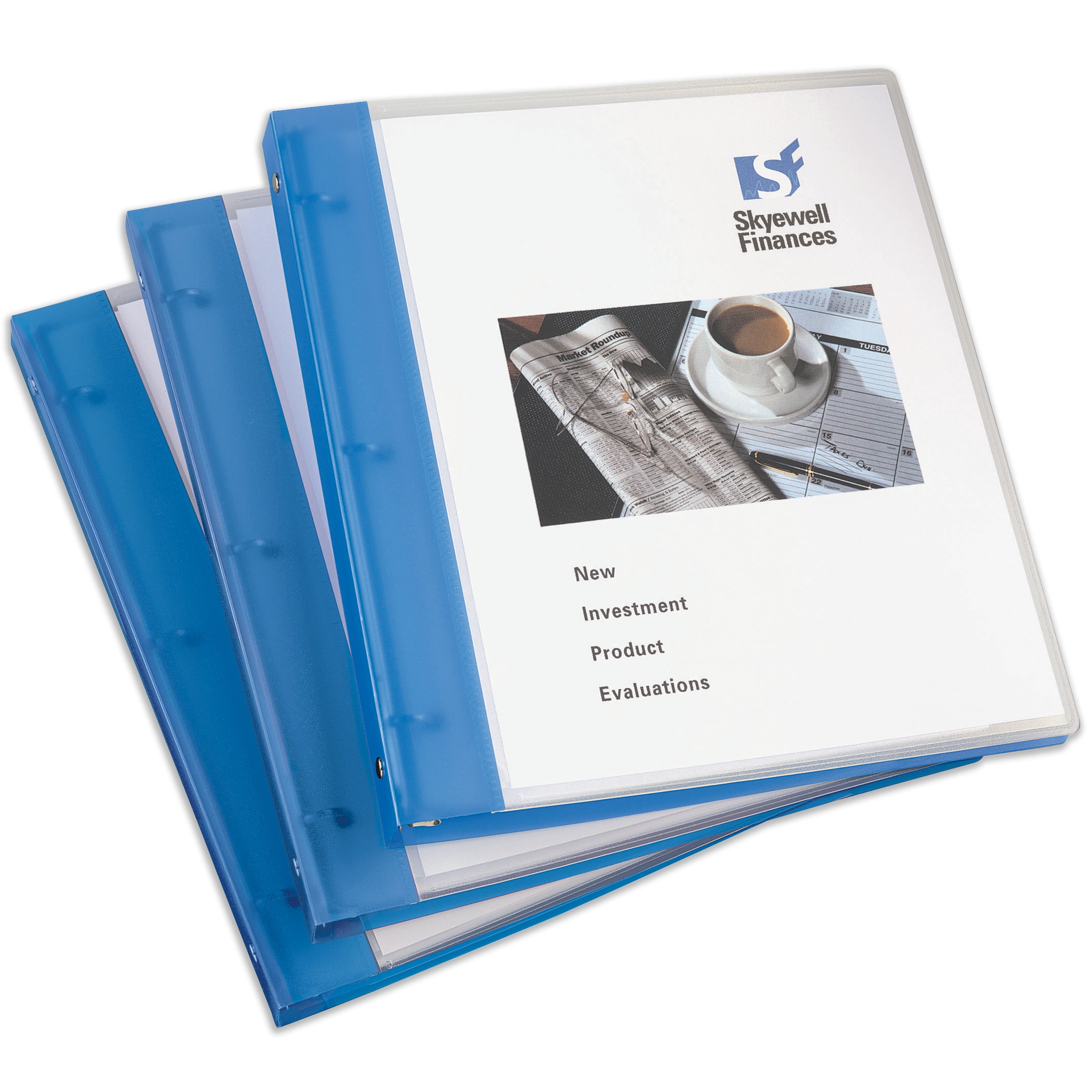 Avery Flexible View 3 Ring Binder, 1/2 inch Round Rings, 3 Blue Binders ...