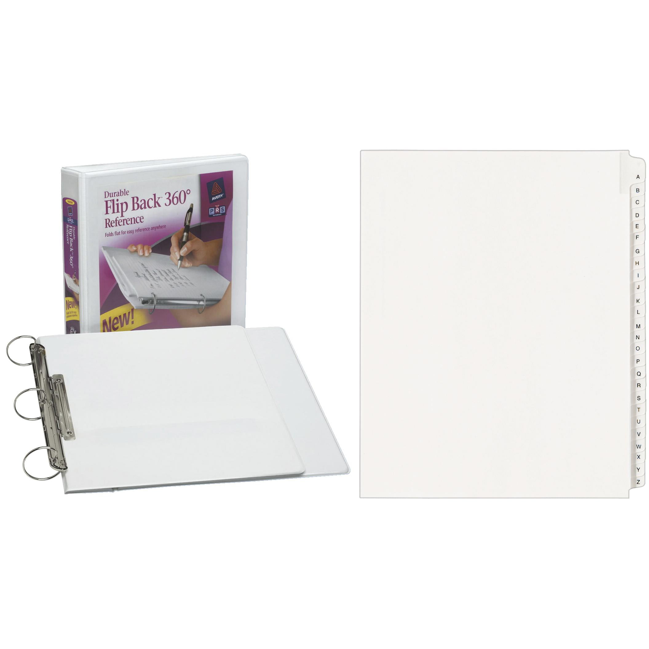 Avery Flip Back View Binders and Avery Side Tab Collated Legal Index ...