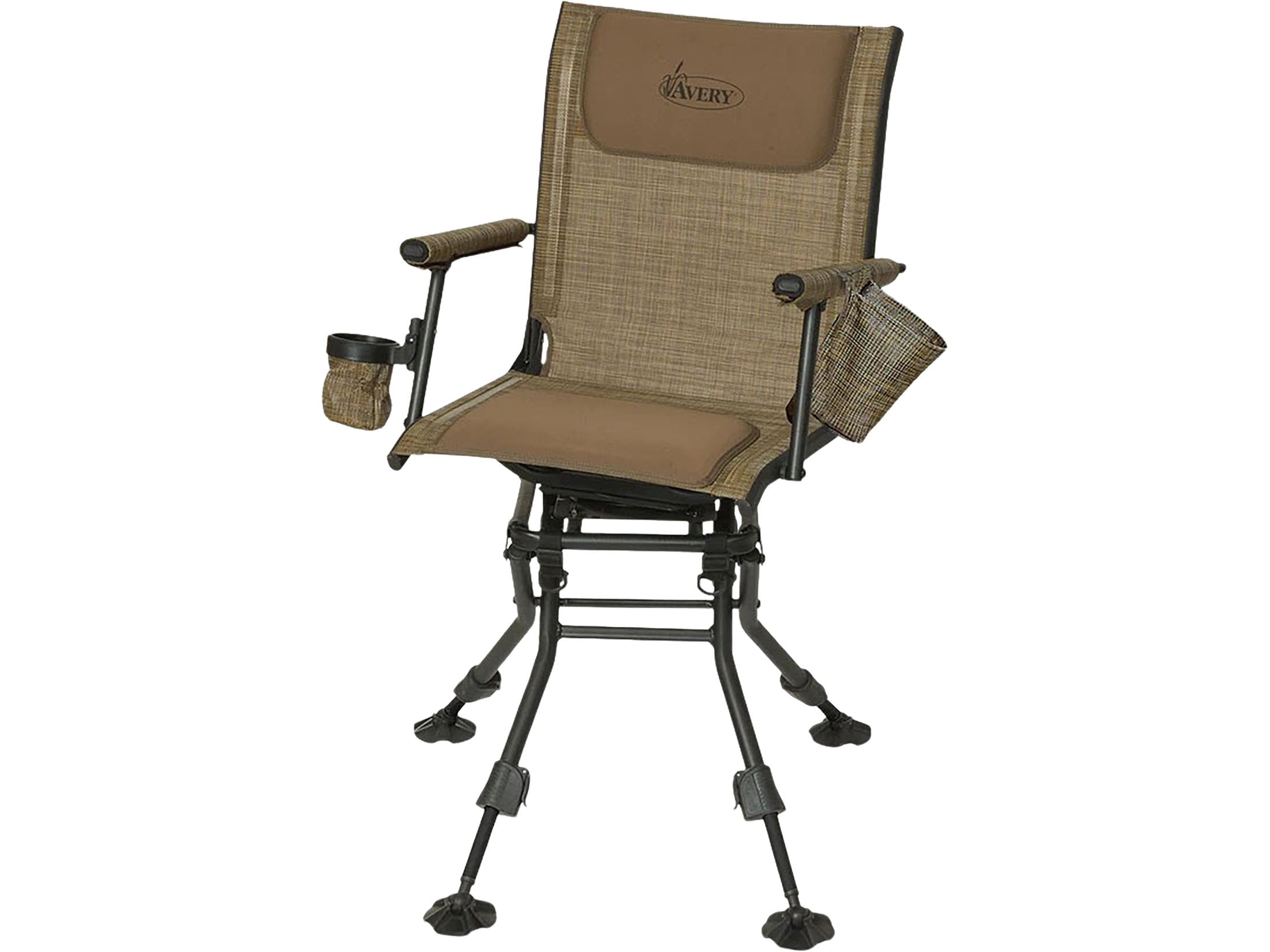 Avery Folding Swivel Chair - Marsh Brown - Walmart.com