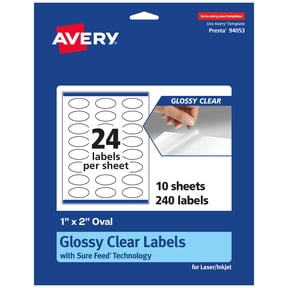 Avery, Printable Oval Labels, 1.5" x 2.5" 22804, White, 180ct - Walmart.com