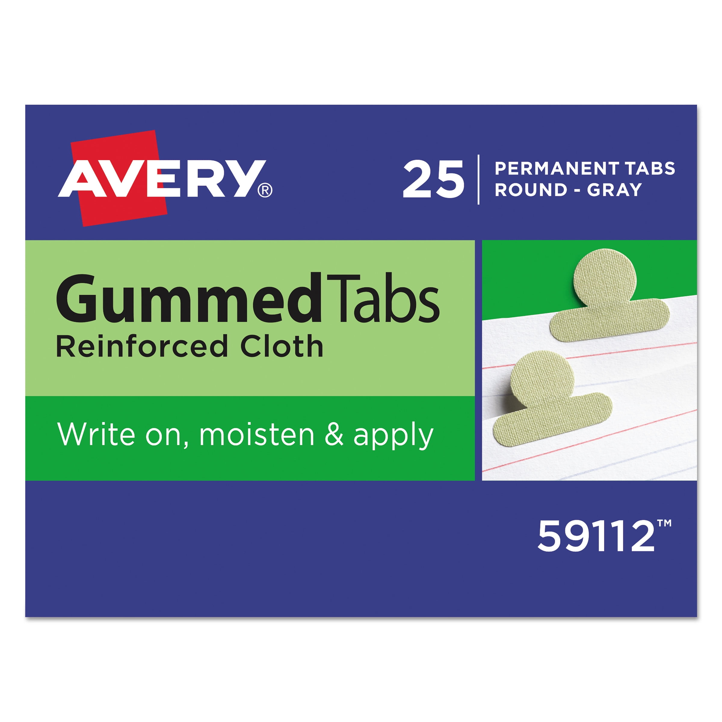 Avery Gummed Index Tabs, 5/8 in - Walmart.com