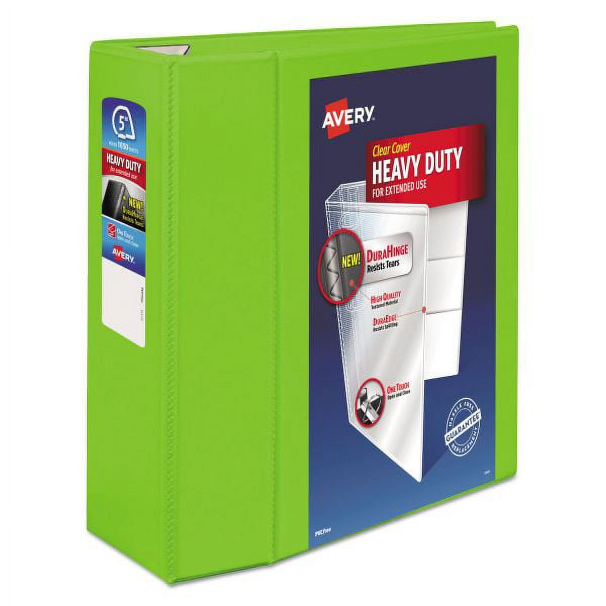 Avery Heavy-Duty 3-Ring View Binder w/Locking EZD Rings, 5" Capacity ...