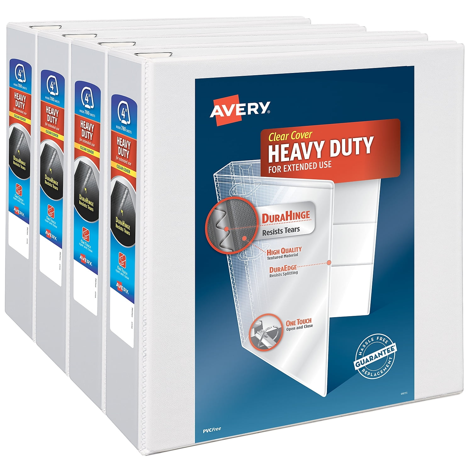 Avery Heavy Duty 4 3-Ring View Binders 79104CT - Walmart.com