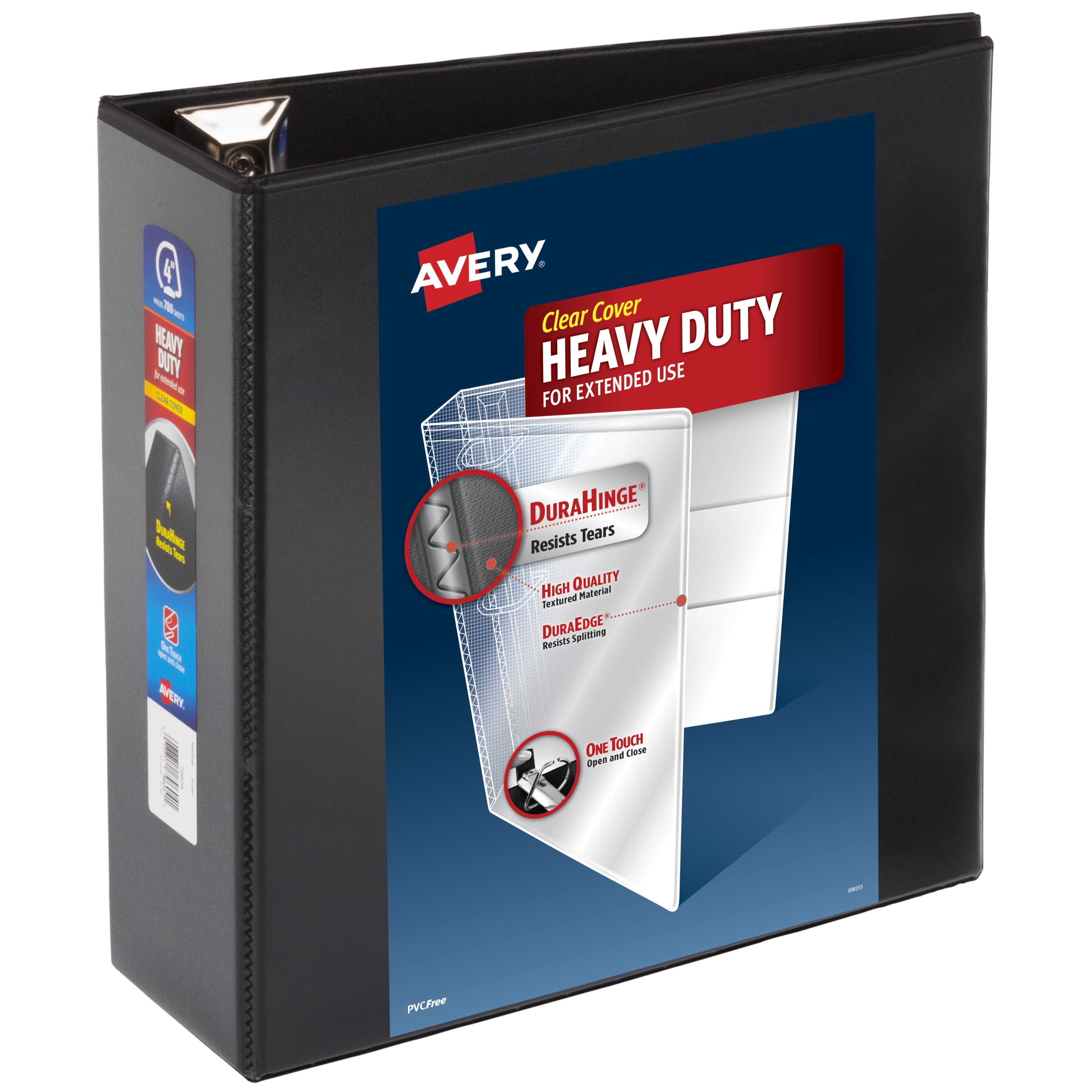 "Avery 4"" Heavy-Duty View Binder, Black (79604)" - Walmart.com