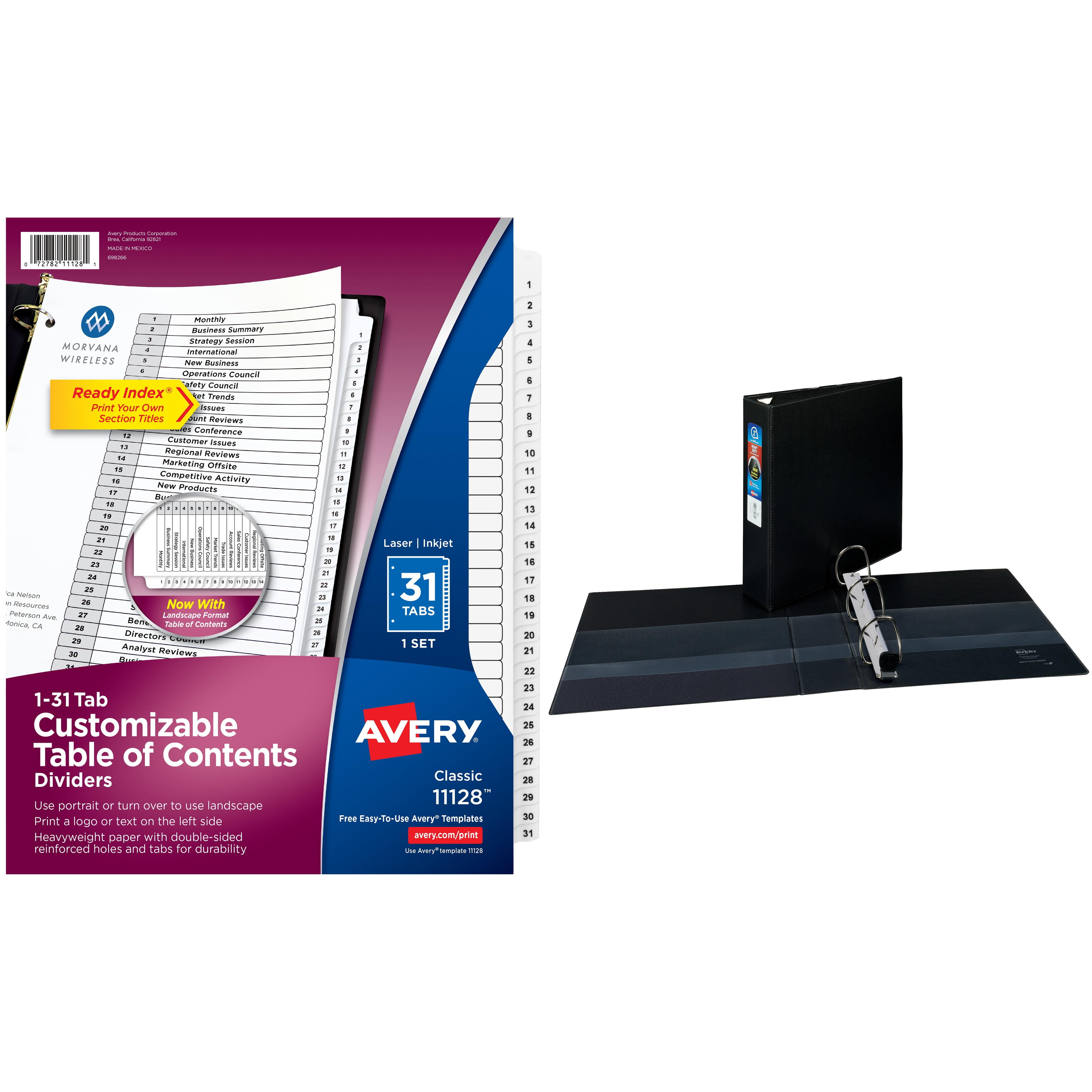 Avery Heavy-Duty Binder with EZD Ring, Black, Available in Multiple ...