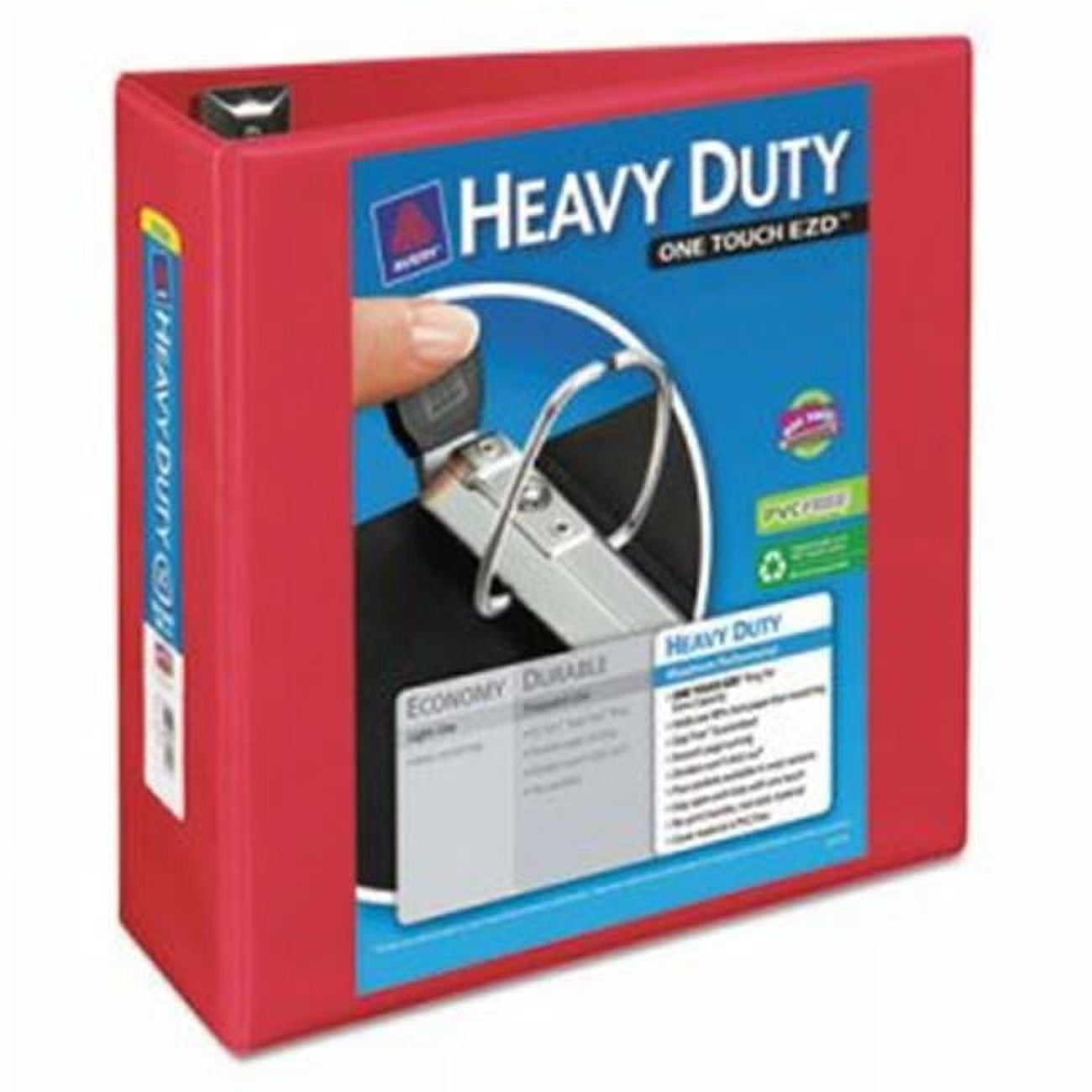 Avery Heavy-Duty EZD Ring Reference View Binders - Red - 4 in ...