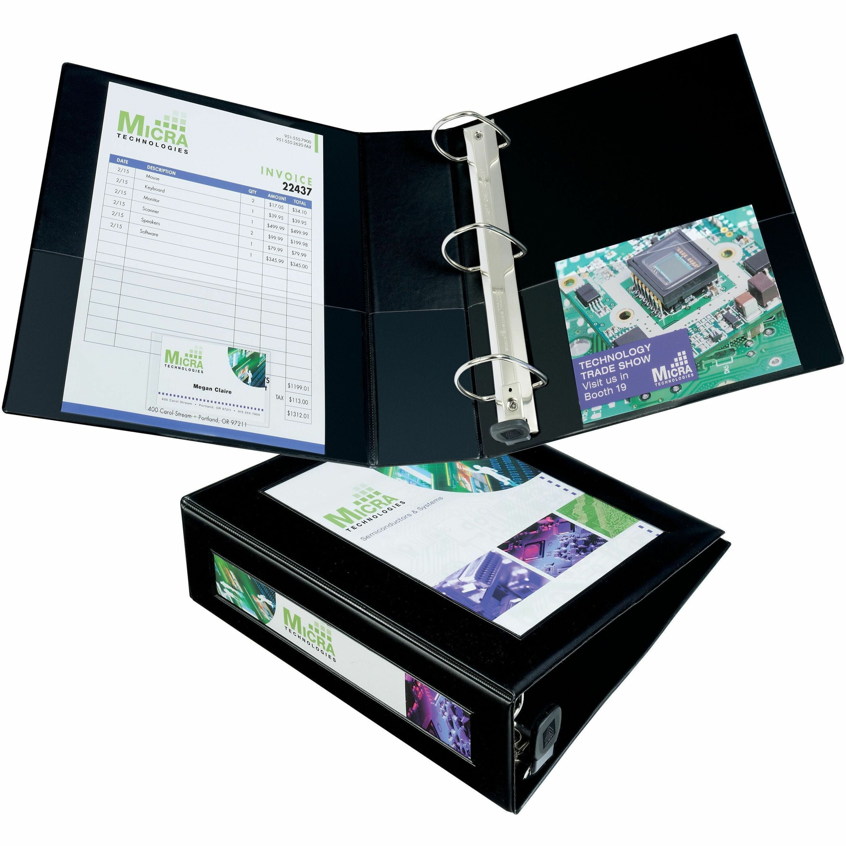 Avery Heavy-Duty Framed View 3-Ring Binder, 3" EZD Rings, Black ...