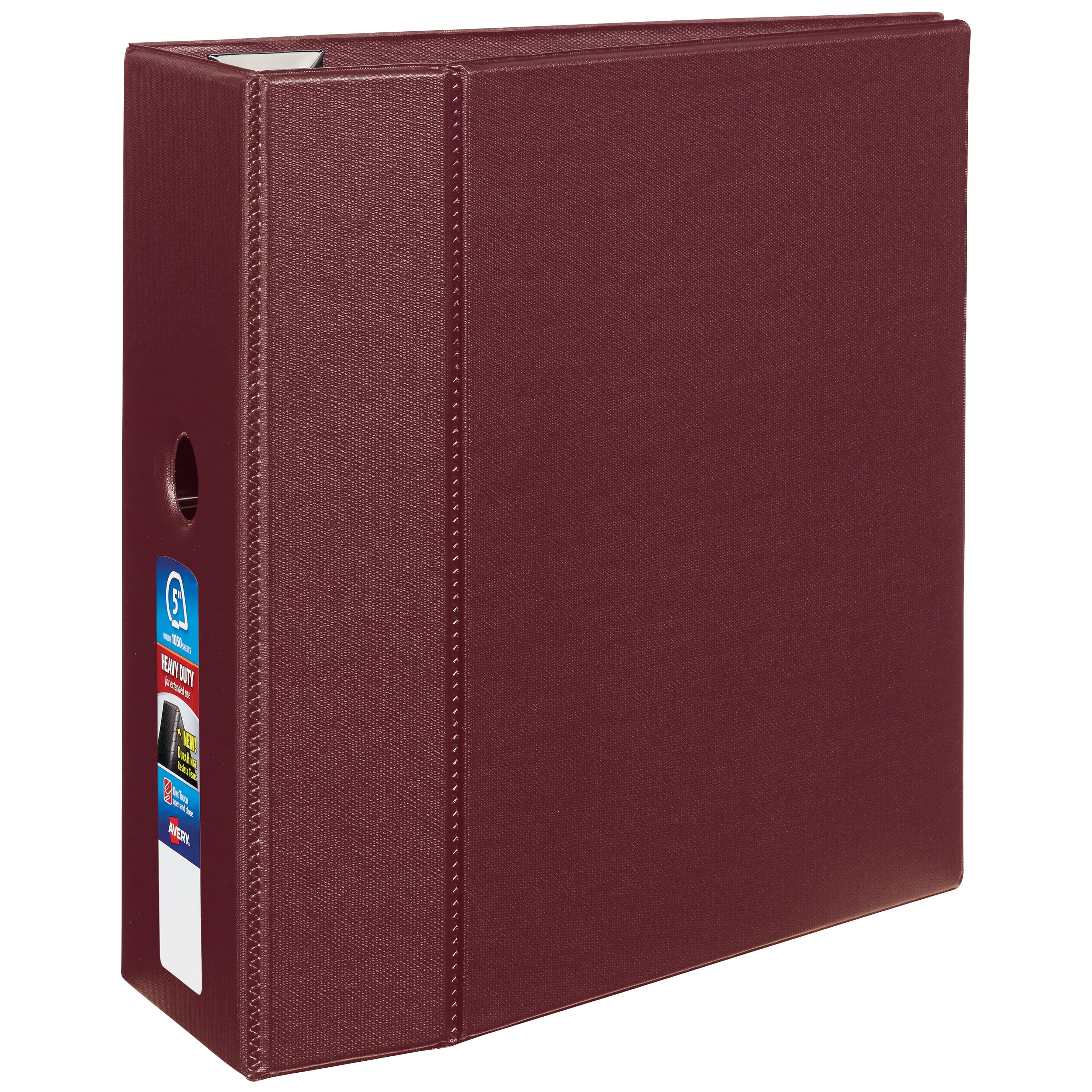 Avery Heavy-Duty 5 Inch Maroon Binder with DuraHinge and DuraEdge, EZD ...