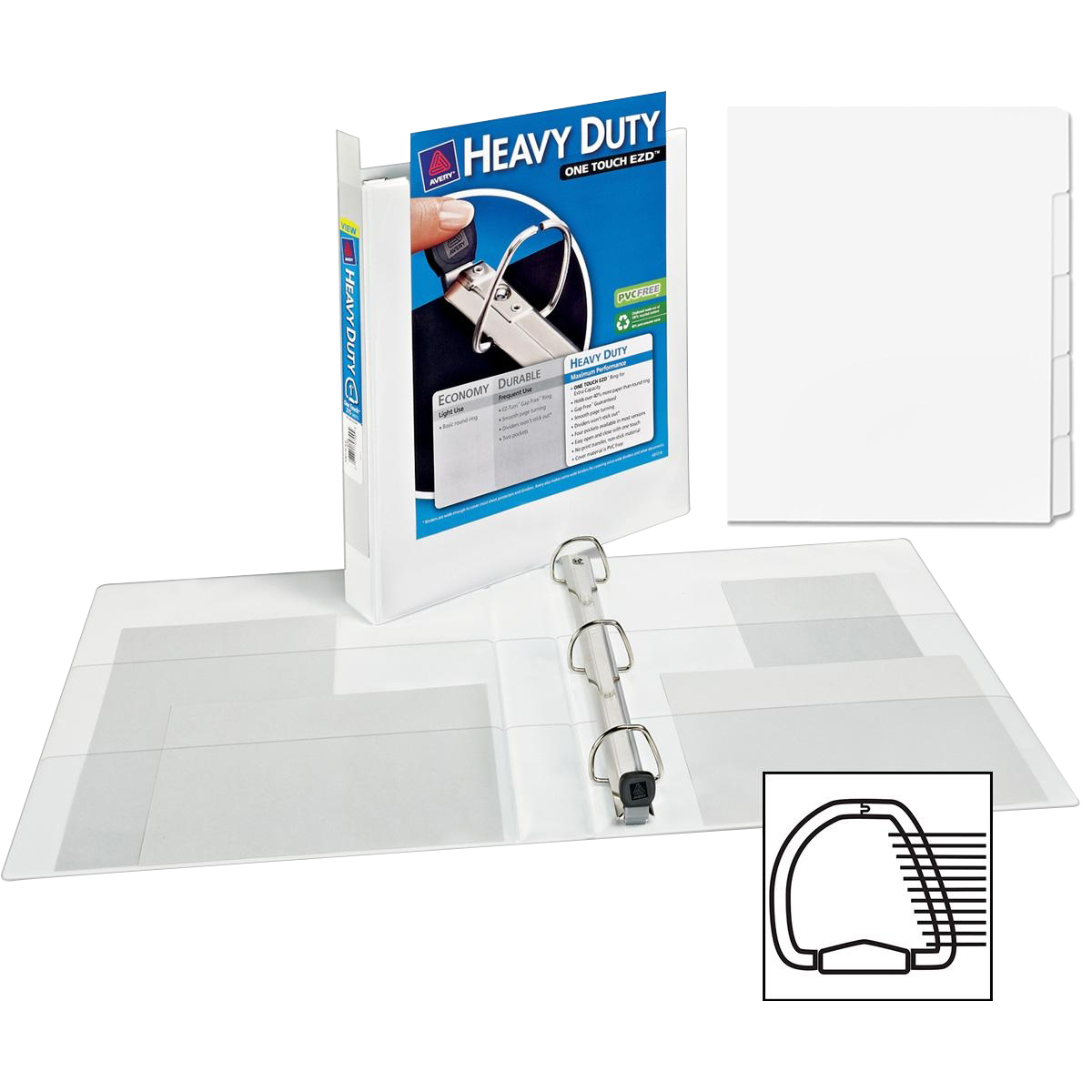 Avery Heavy-Duty Reference EZD View Binders and Sparco Single Reverse ...