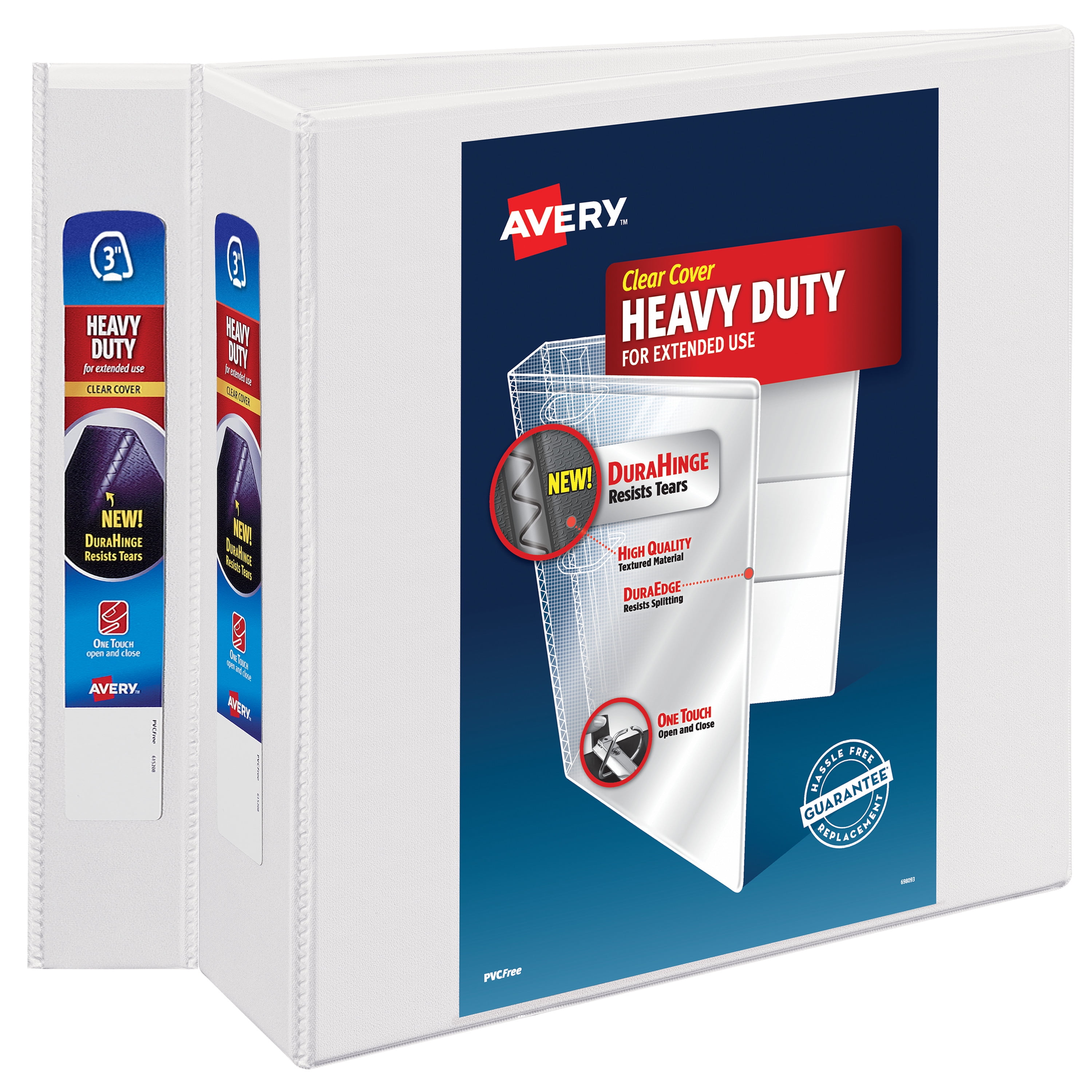 Avery Heavy-Duty View Binders, 3 inch Rings, 2 Binders (46045) - Walmart.com