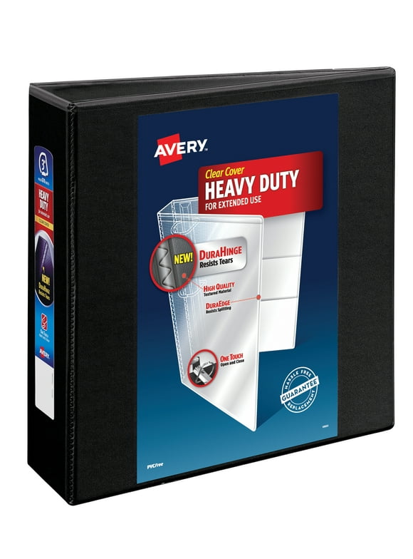 Avery 3+ Inch Binders in Binder by Ring Size | Black - Walmart.com