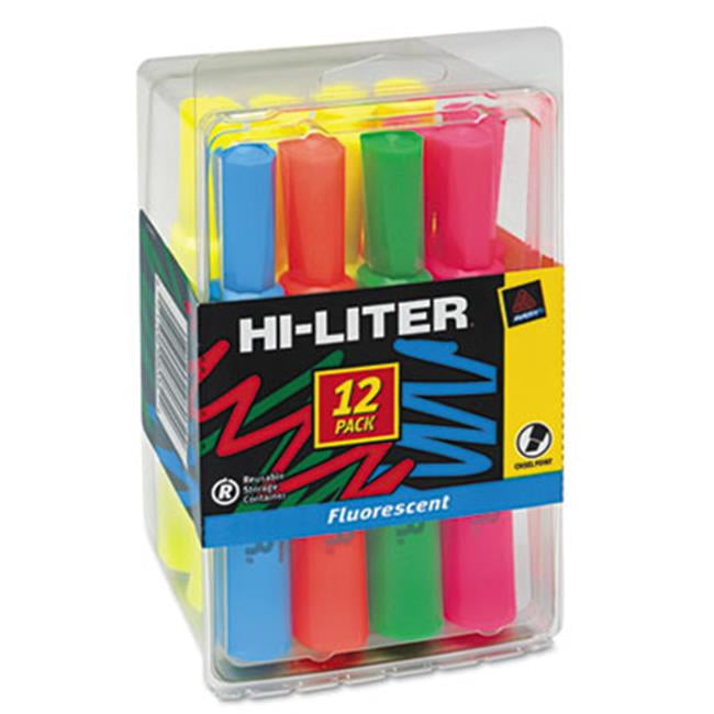 Avery Hi-Liter Fluorescent Highlighter, Chisel Tip, 12-Set - Walmart.com