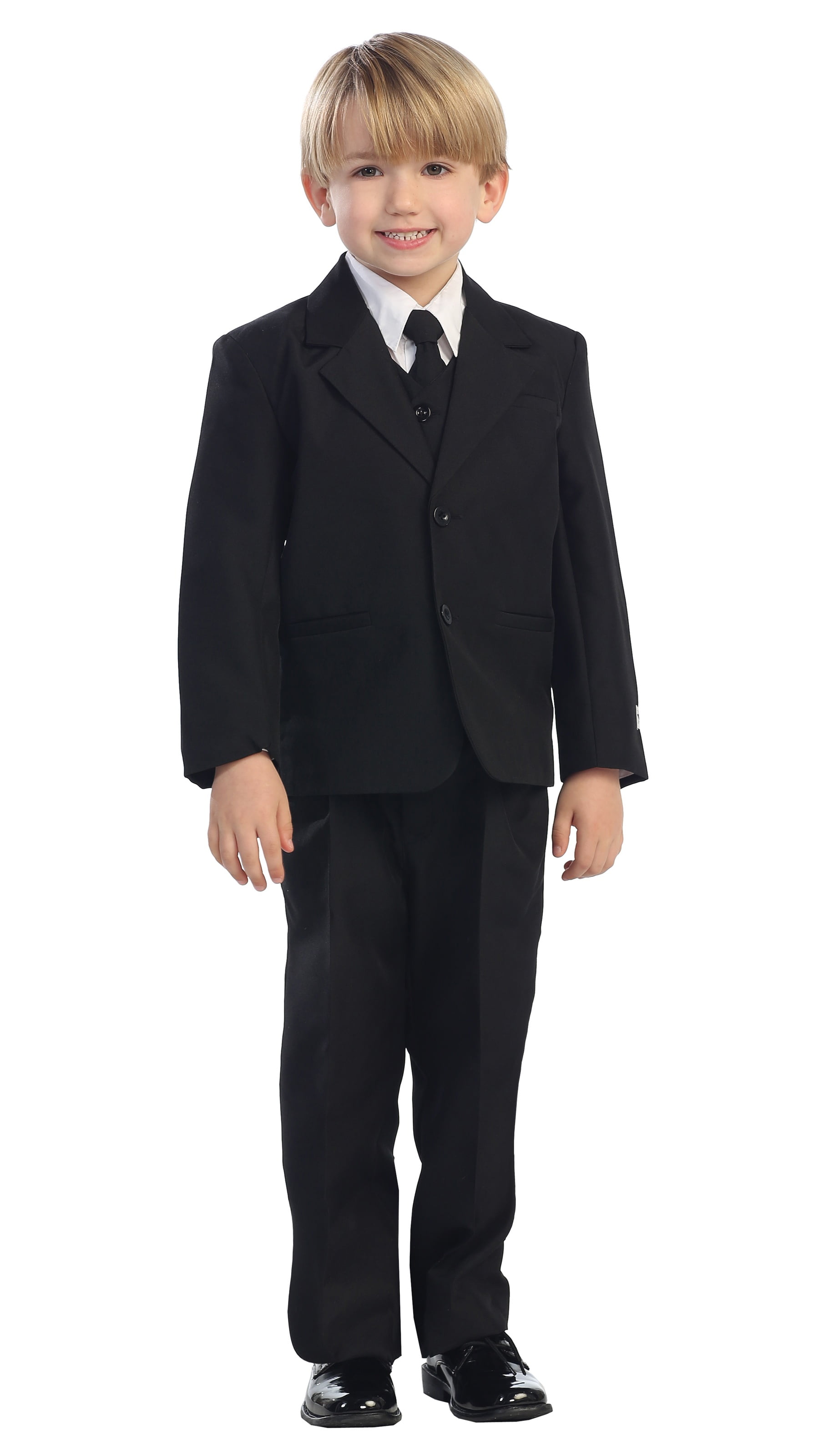 Avery Hill 5-Piece Boy's 2-Button Dress Suit Set - Black, Charcoal ...