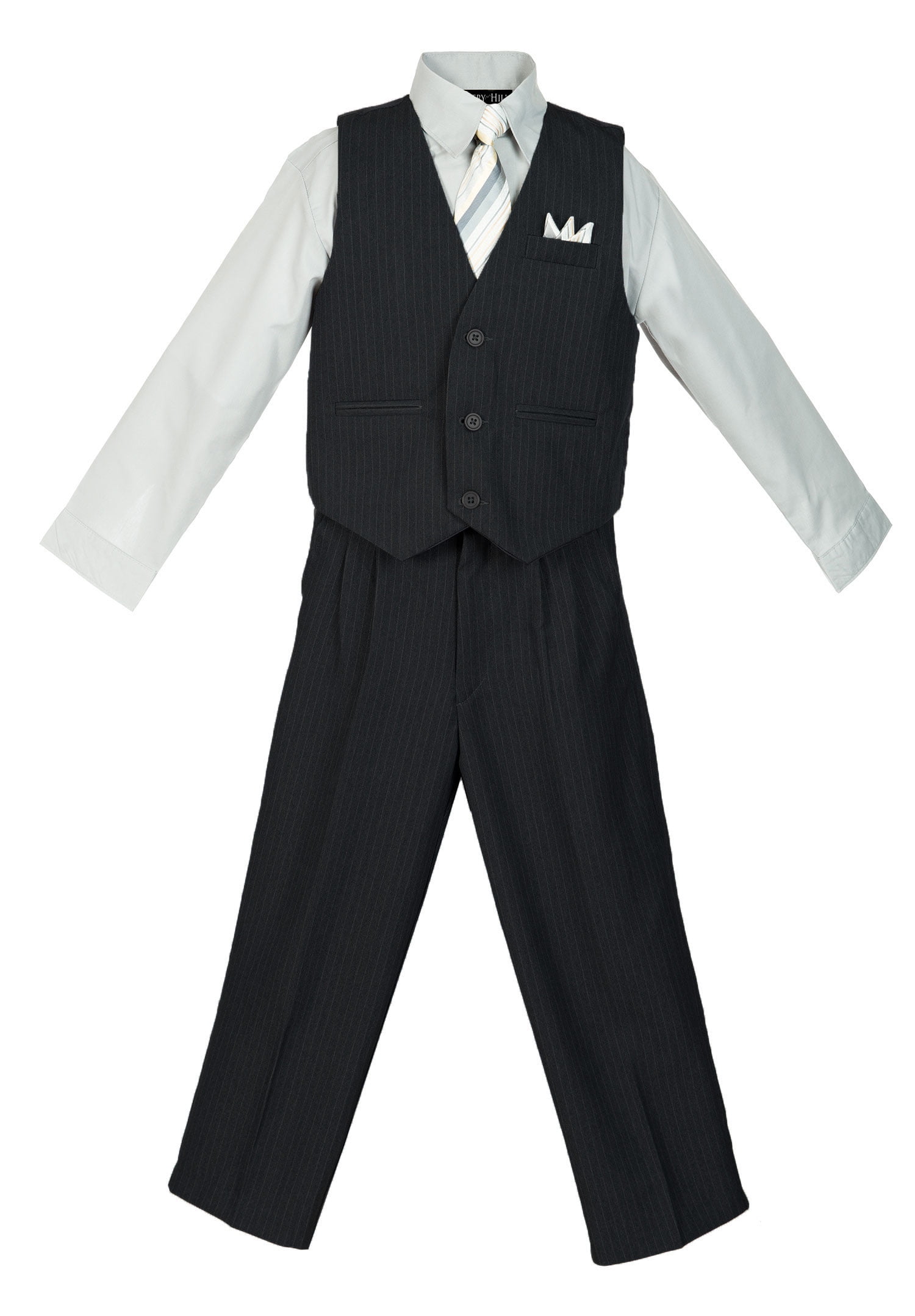 Avery Hill Boys' 4 Piece Pinstripe Vest Set (Toddler, Little Boys, Big ...