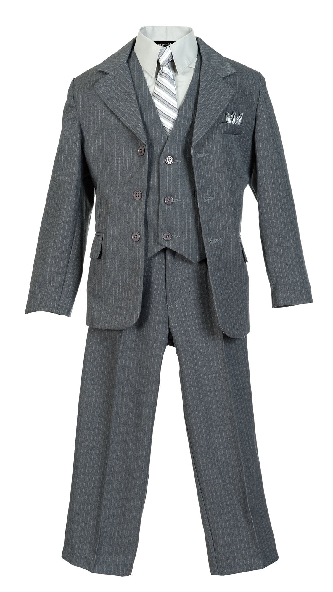 Avery Hill Youth Dress Vest Pinstripe Suit Set with Tie for Boys ...