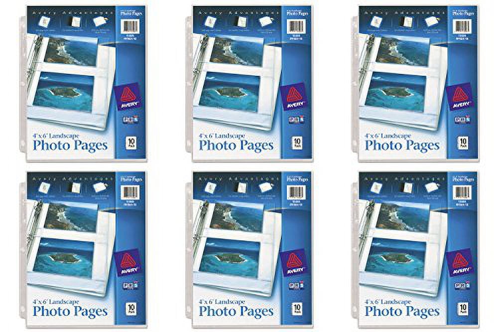 Avery Horizontal Photo Pages, Acid Free, 4 x 6 Inches, Pack of 10 13406 ...