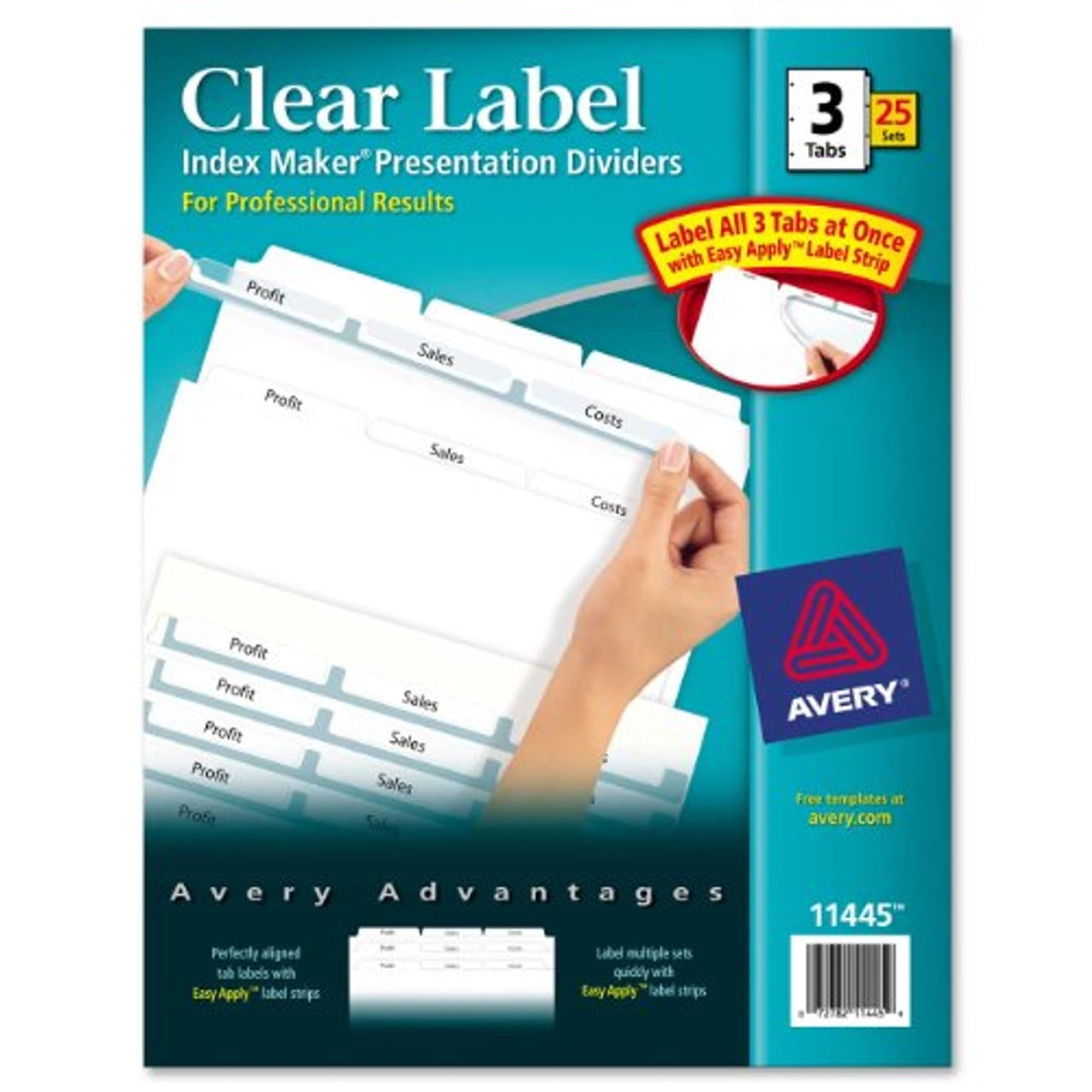 Avery Index Maker Clear Label Divider - Blank - 8.50" X 11" - 75 / Box ...