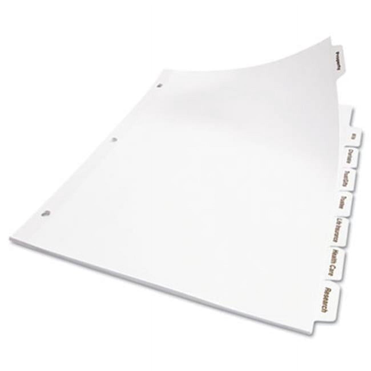Avery Index Maker Clear Label Punched Divider- Letter- White- 5-Tab ...