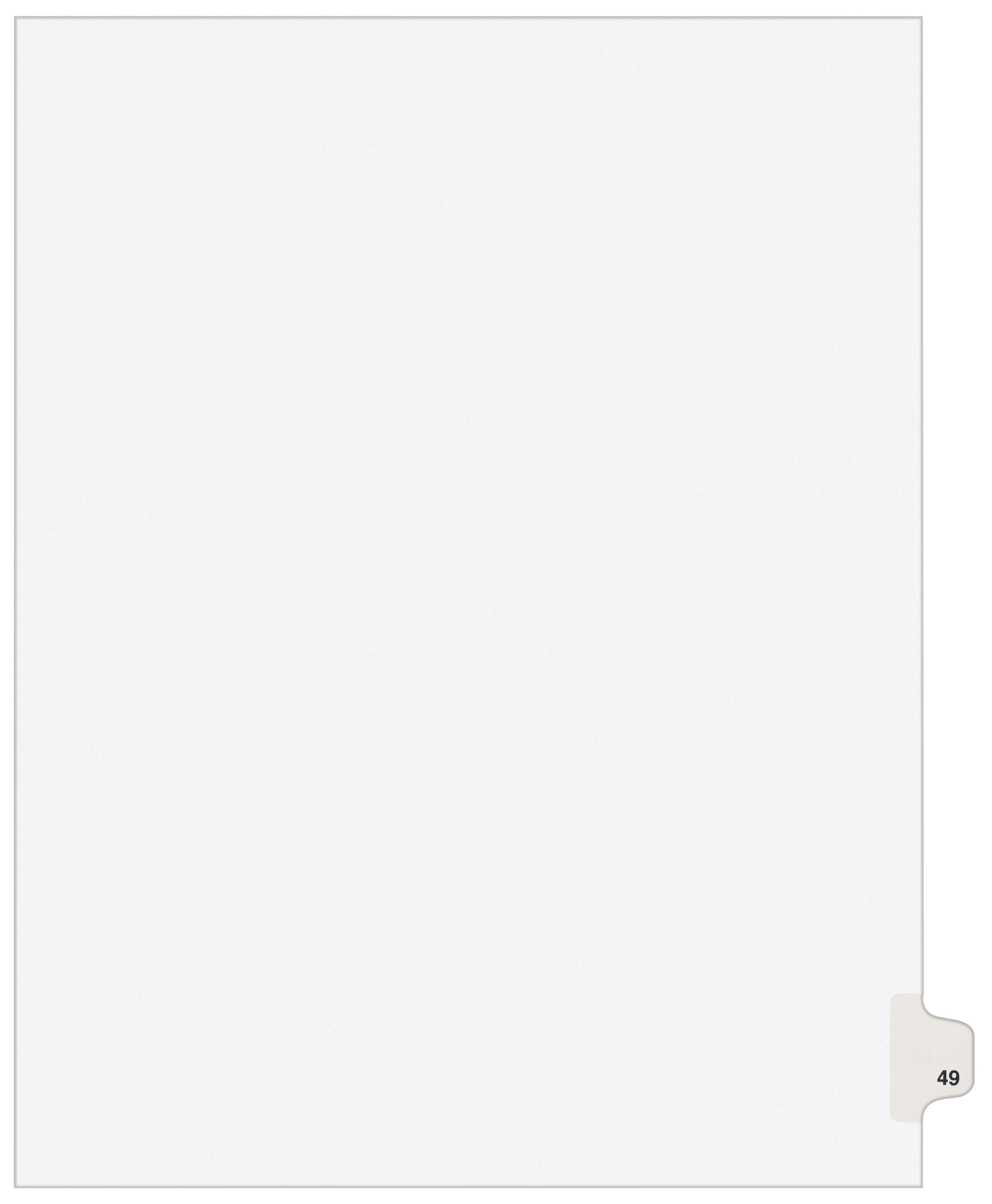 Avery Individual Legal Dividers Avery Style, Letter Size, Side Tab #49 ...