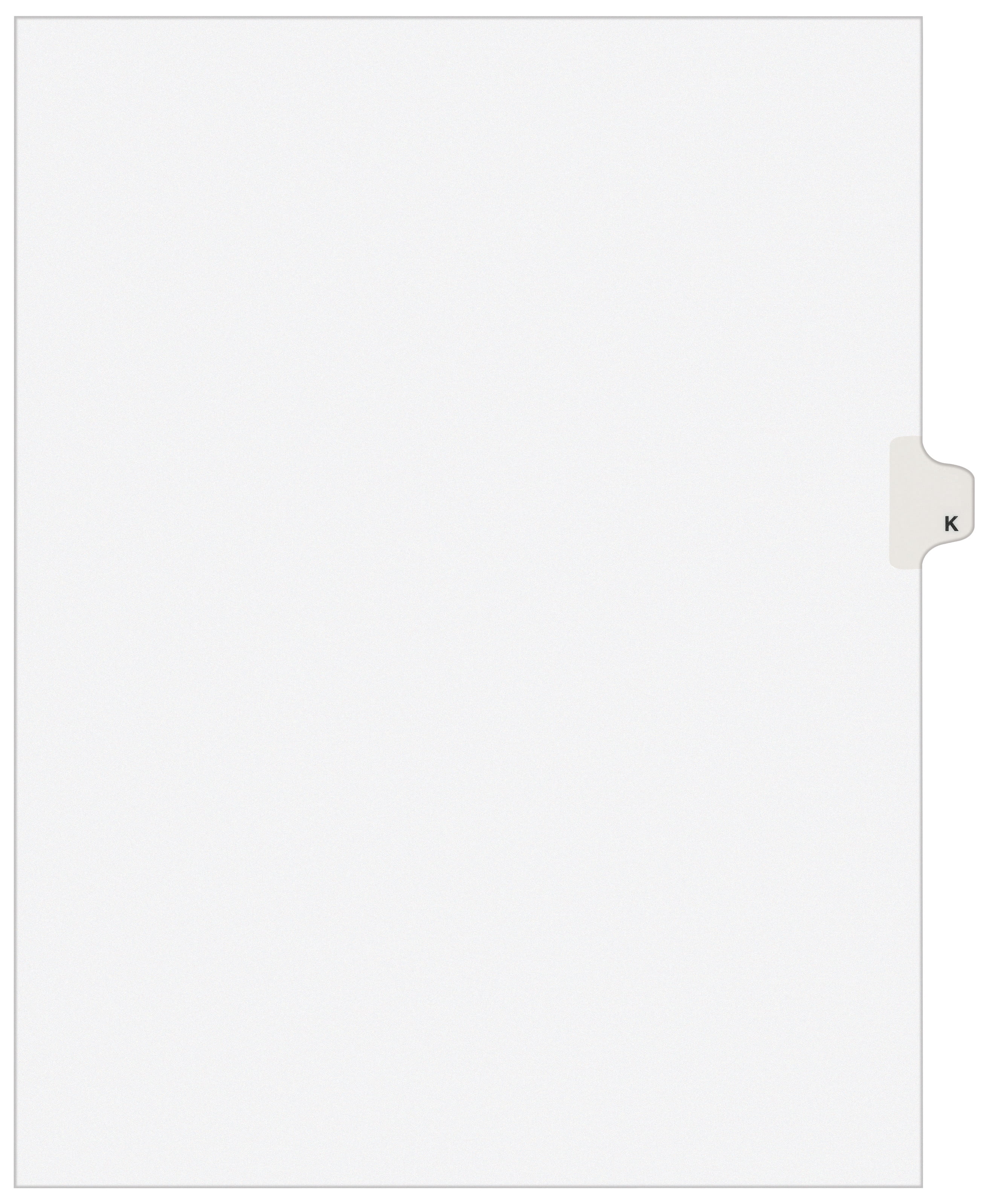 Avery Individual Legal Dividers Avery Style, Letter Size, Side Tab K ...
