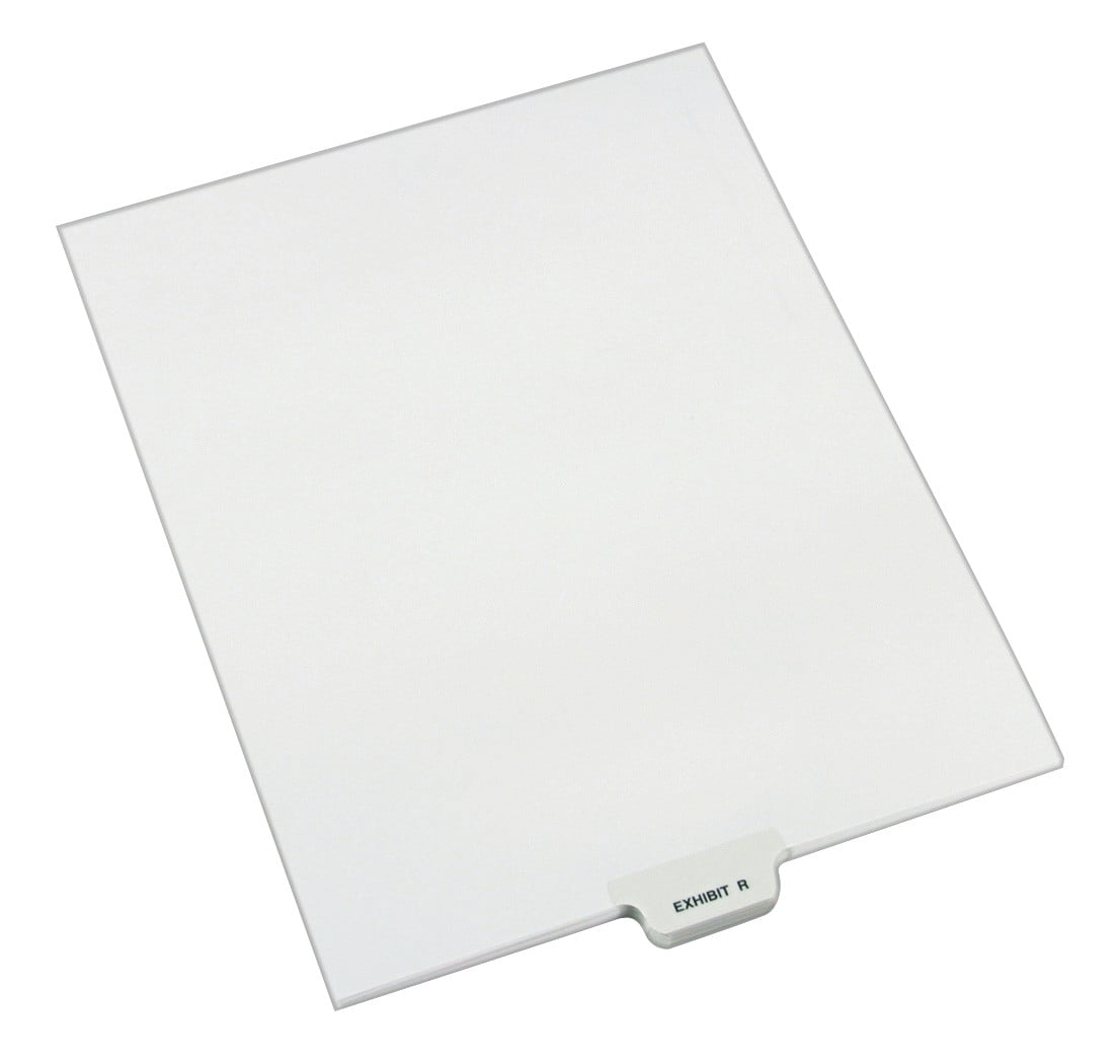 Avery Individual Legal Dividers Style, Letter Size, Bottom Tab EXHIBIT ...