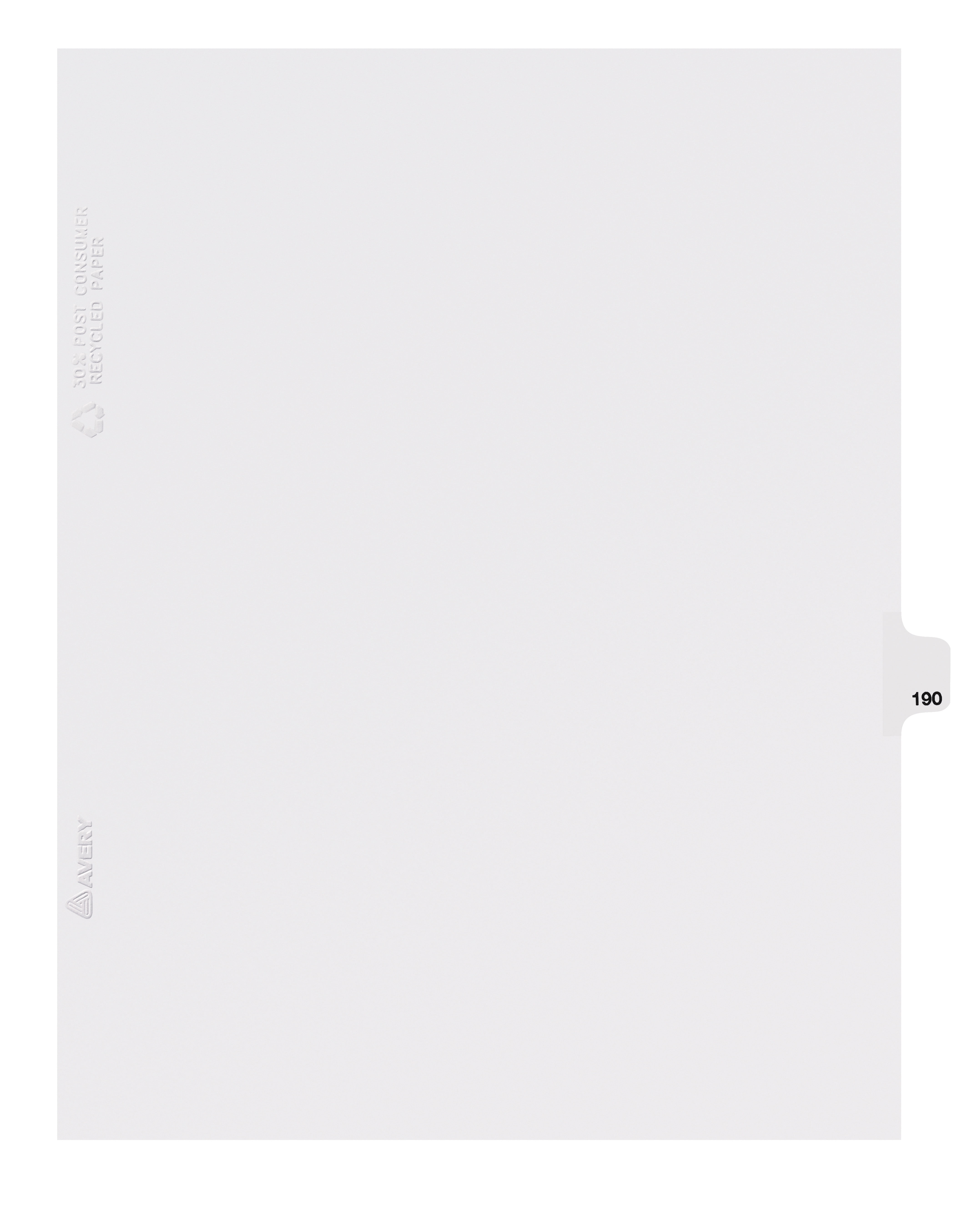 Avery Individual Legal Dividers Style, Letter Size, Side Tab #190 ...