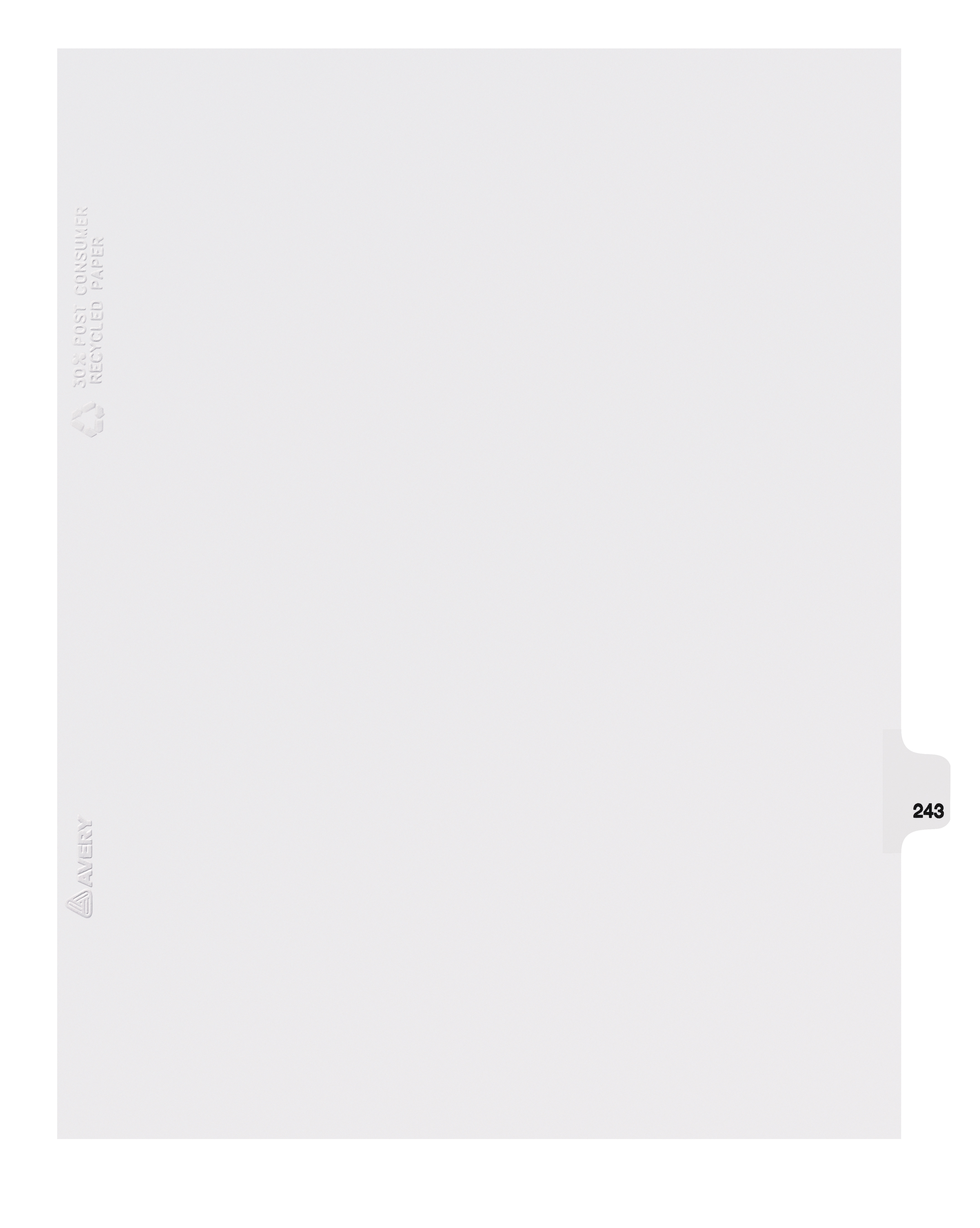 Avery Individual Legal Dividers Style, Letter Size, Side Tab #243 ...