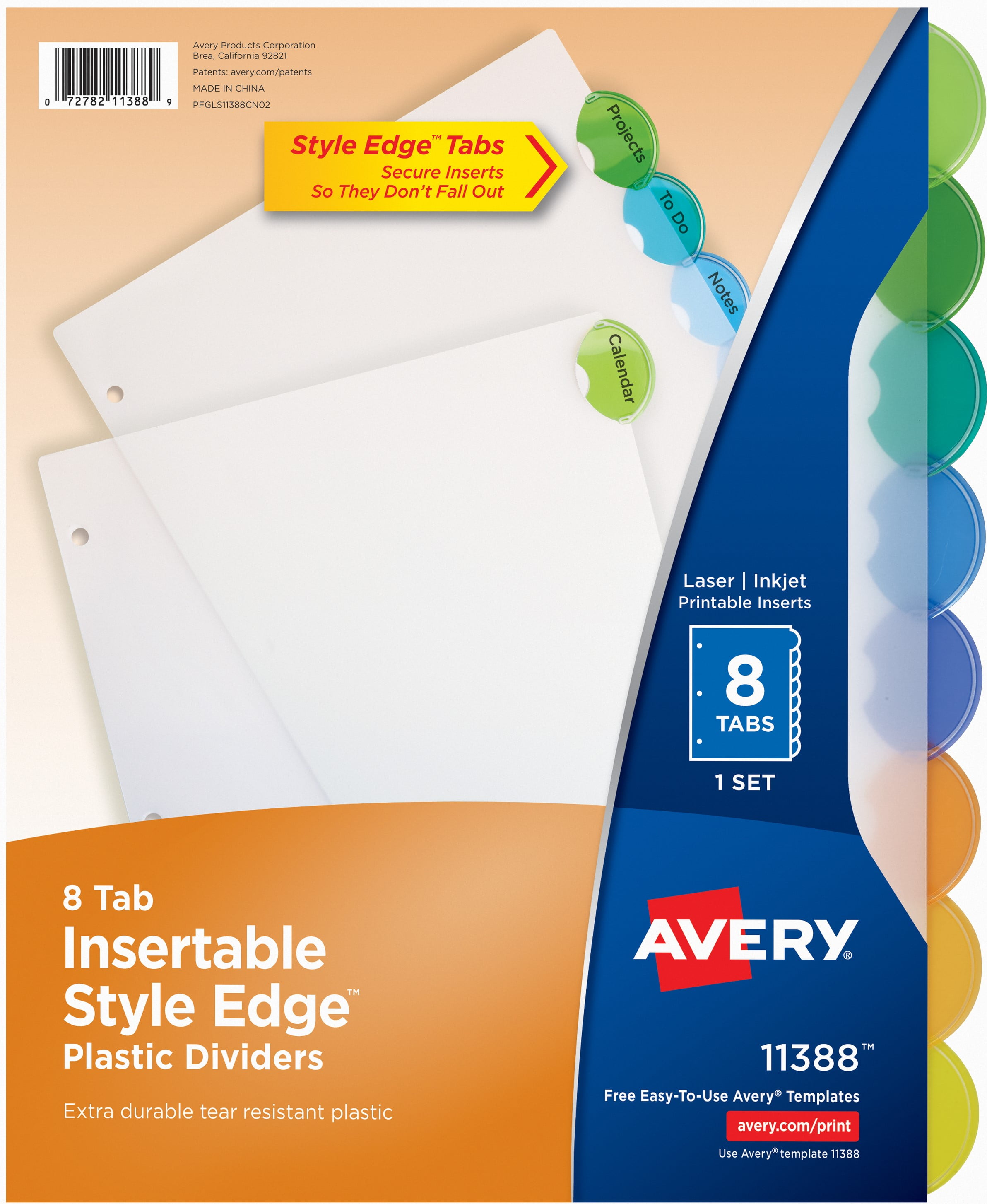 Avery 8 Tab Index Template