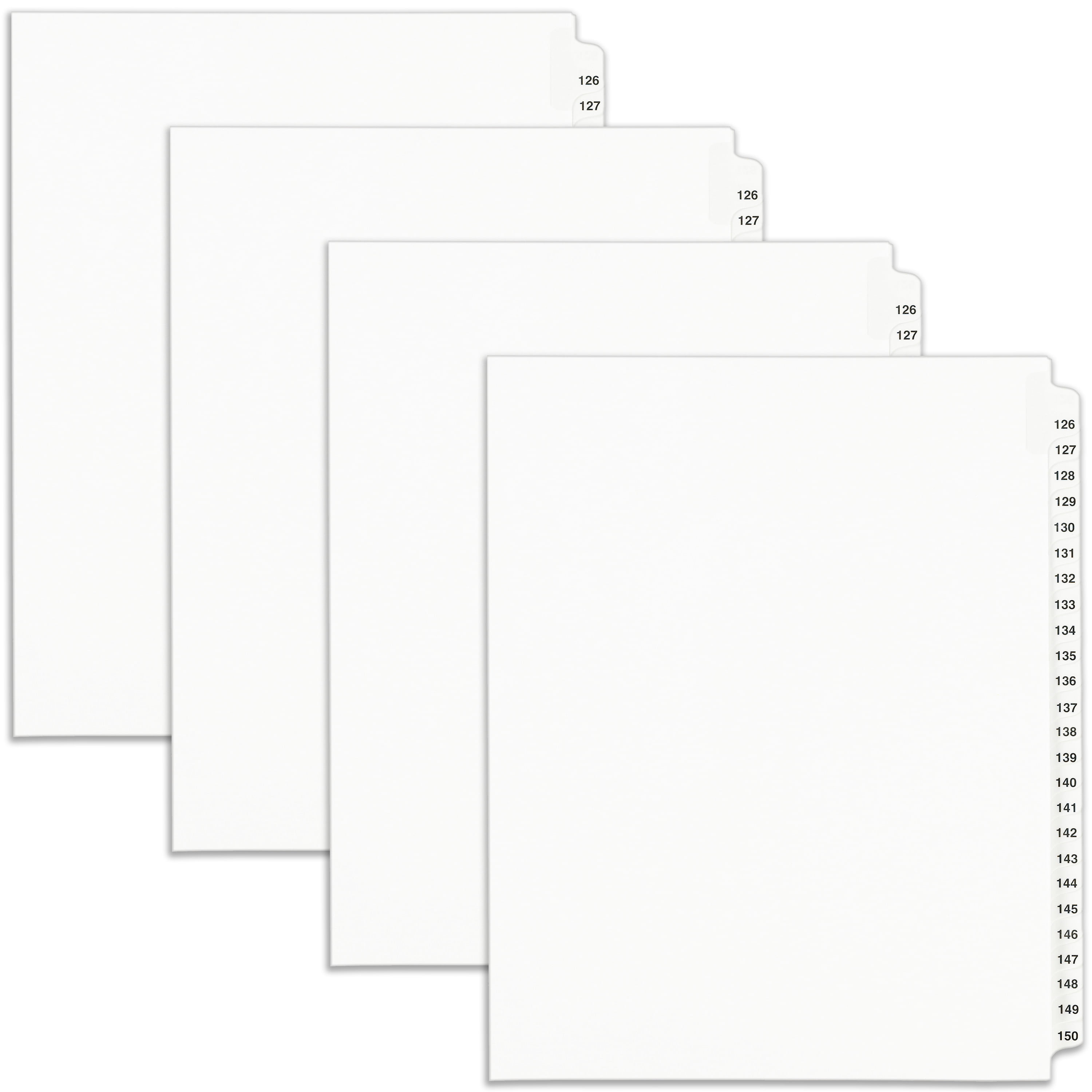 Avery Legal Exhibit Binder Dividers, Preprinted 126-150 Tab, Side Tabs ...