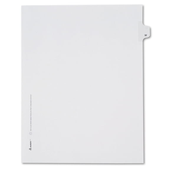 Avery Legal Paper Divider, Allstate Style, White, Side Tab W (82185 ...